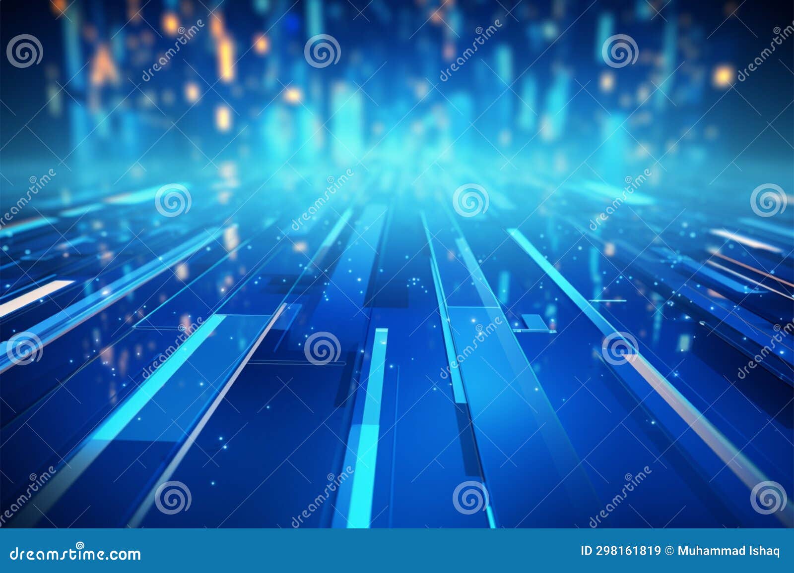 Blue Digtal Technology Background Design Business Stock Illustration ...