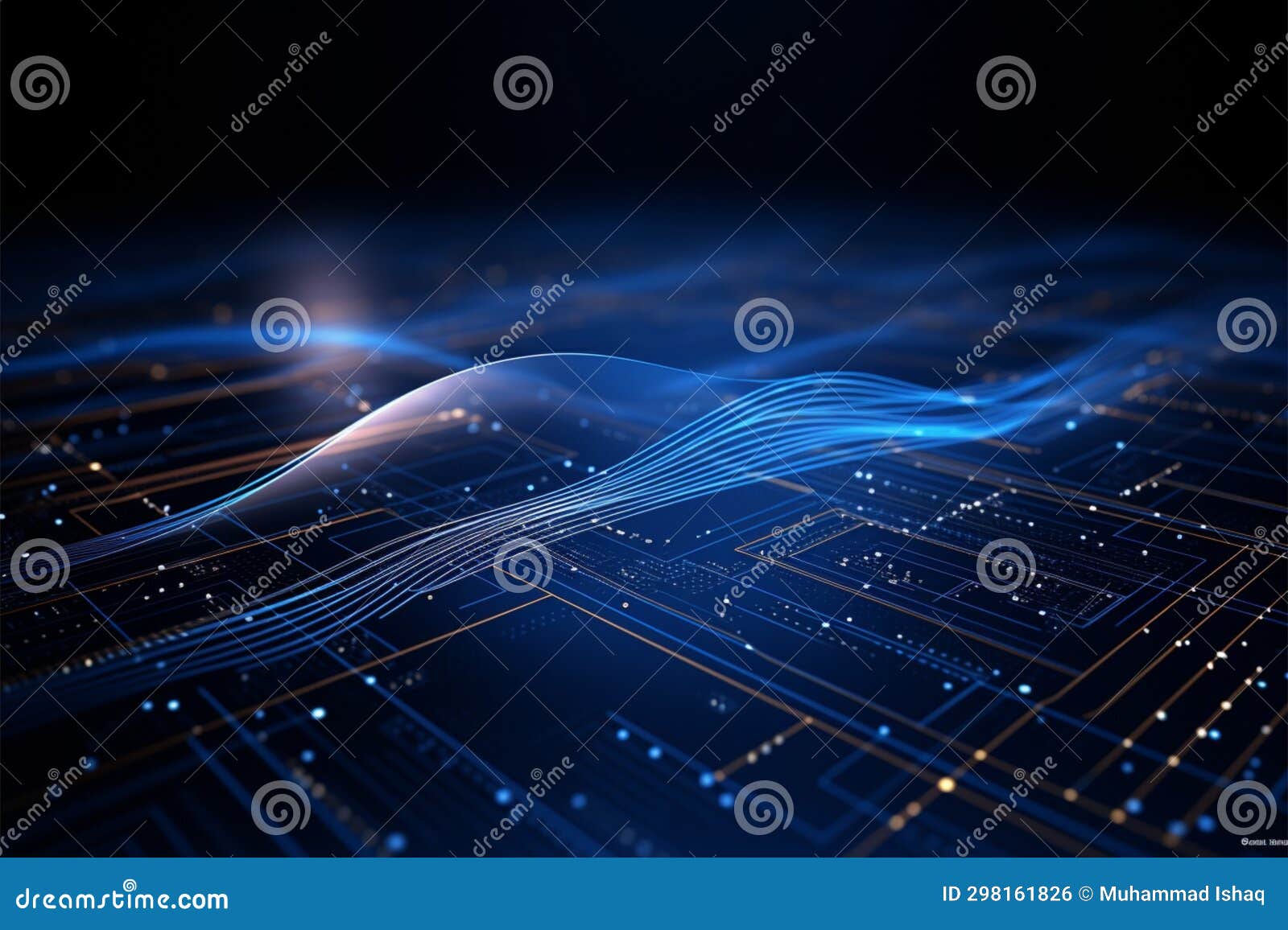 Blue Digtal Technology Background Design Business Stock Illustration ...