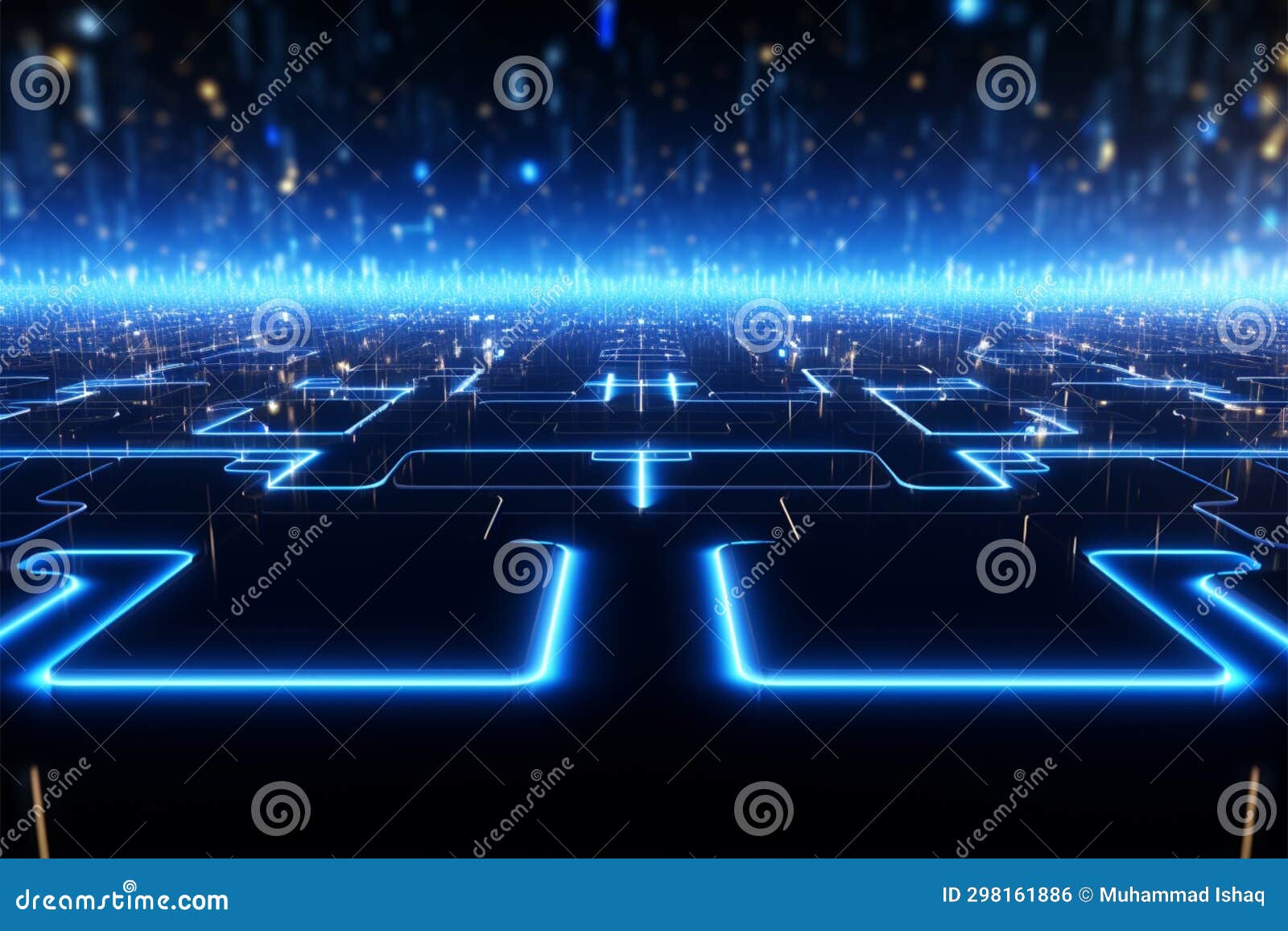 Blue Digtal Technology Background Design Business Stock Illustration ...
