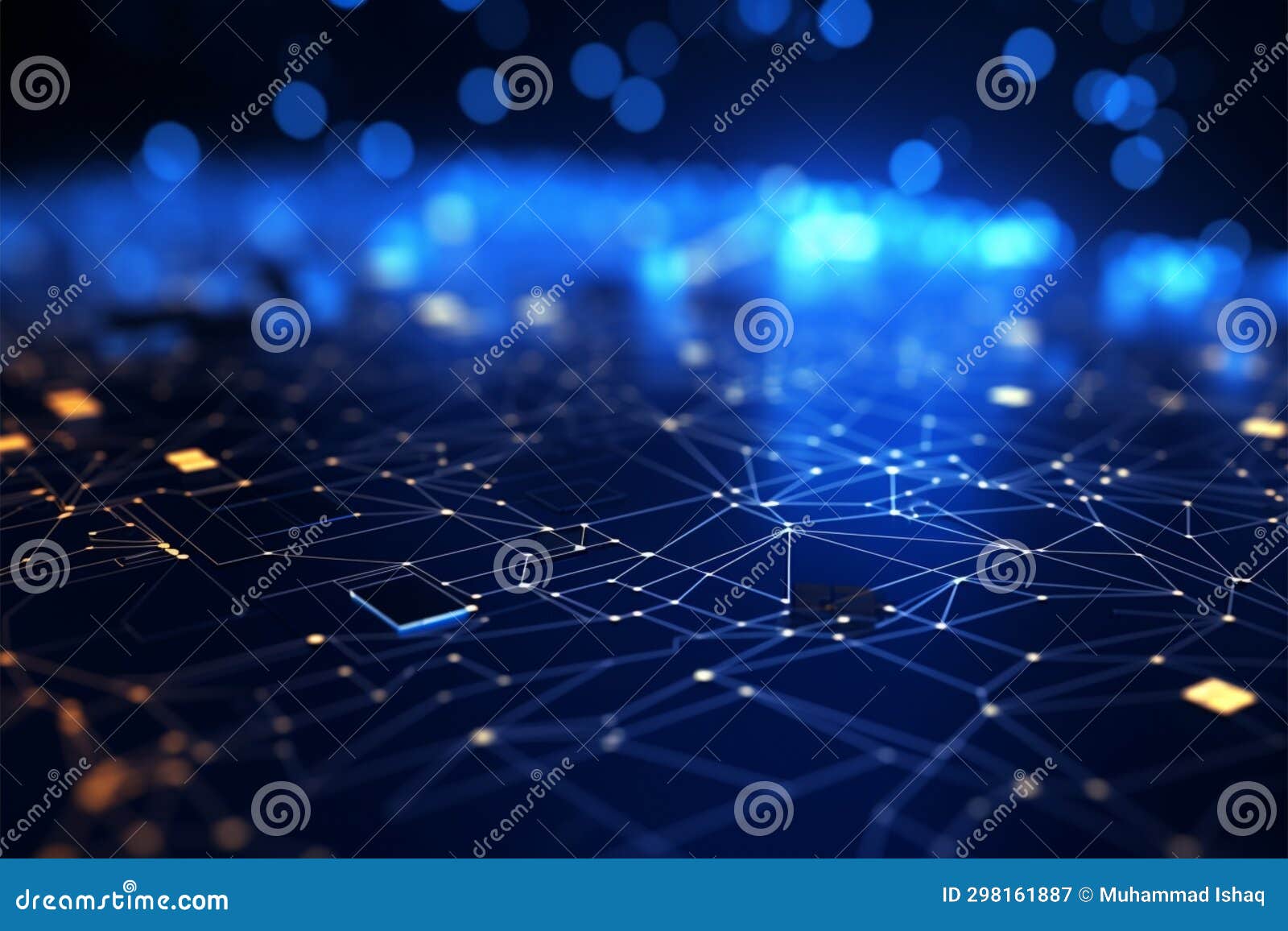 Blue Digtal Technology Background Design Business Stock Illustration ...