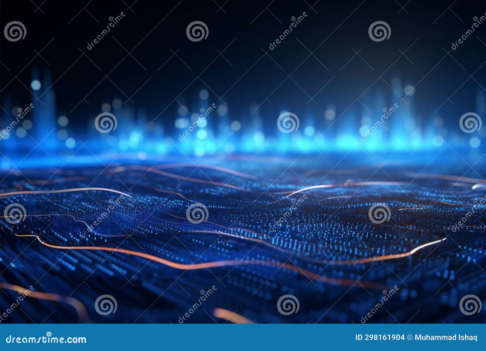 Blue Digtal Technology Background Design Business Stock Illustration ...