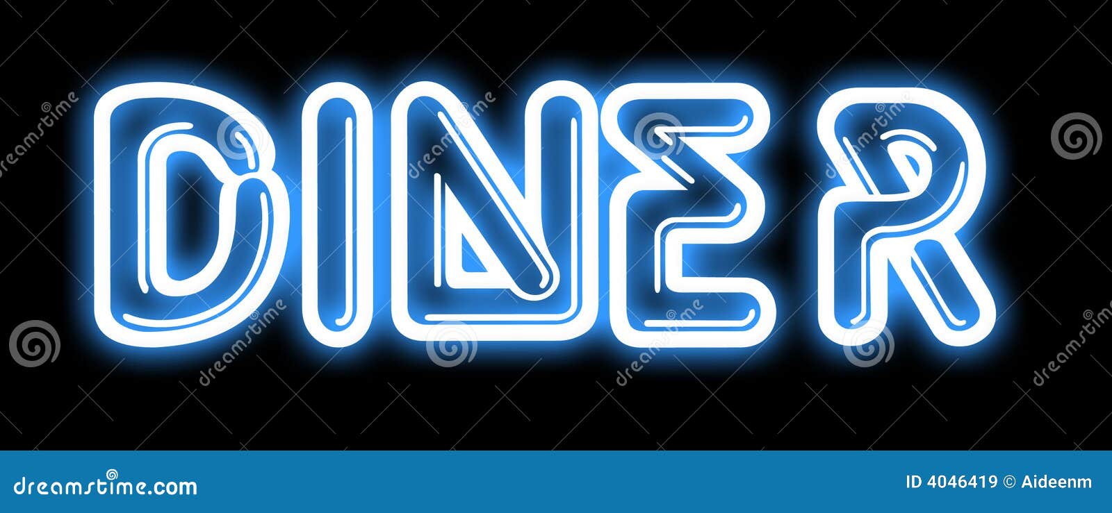 Blue Diner Neon Sign Stock Illustrations – 187 Blue Diner Neon Sign ...