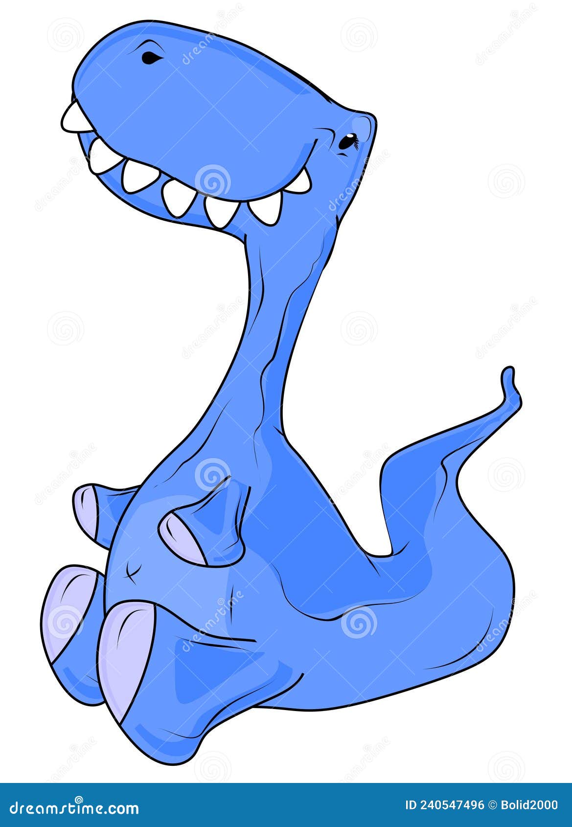Blue dinosaur cartoon stock illustration. Illustration of nature ...