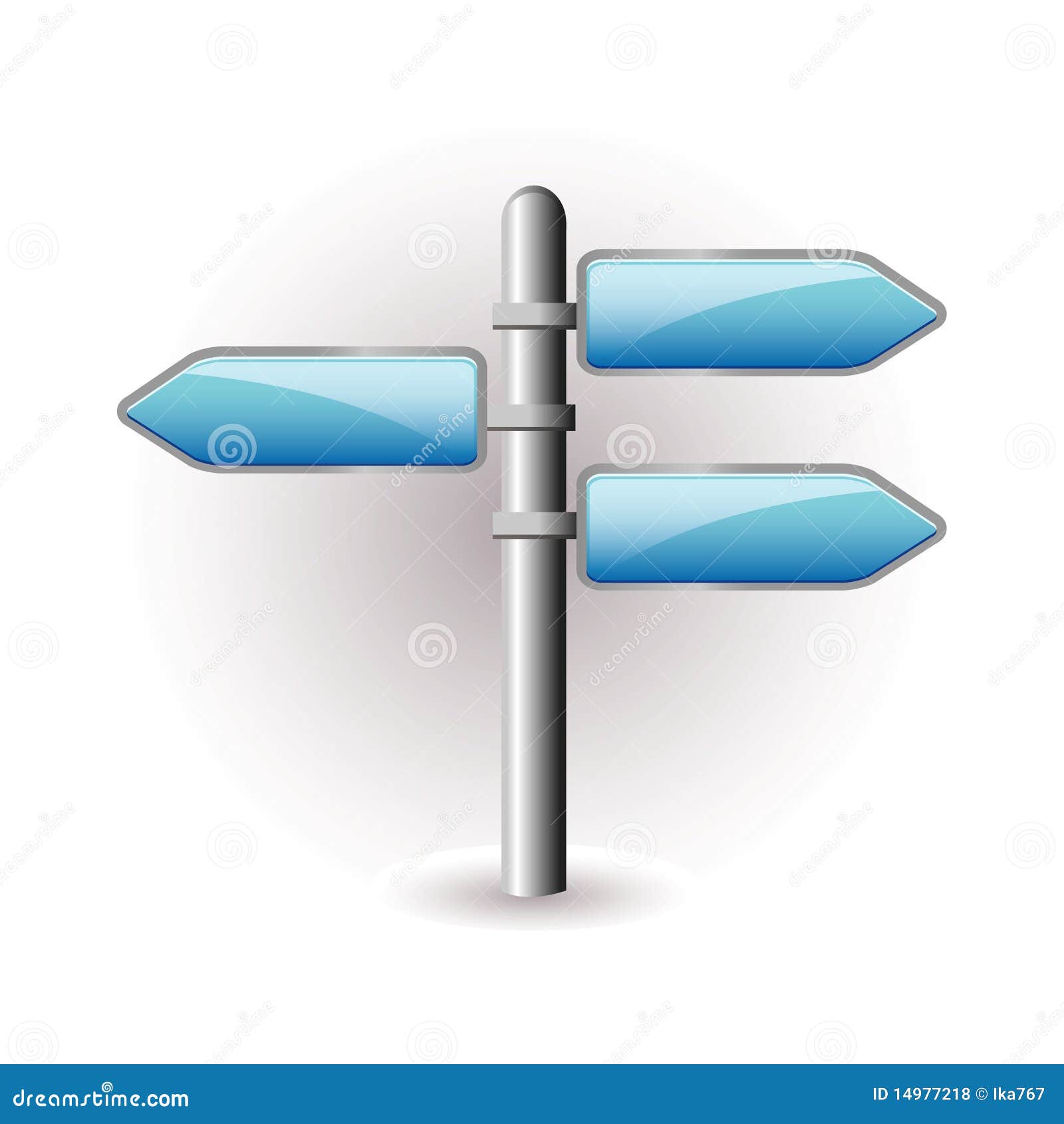 Blue direction sign stock vector. Illustration of isolated - 14977218