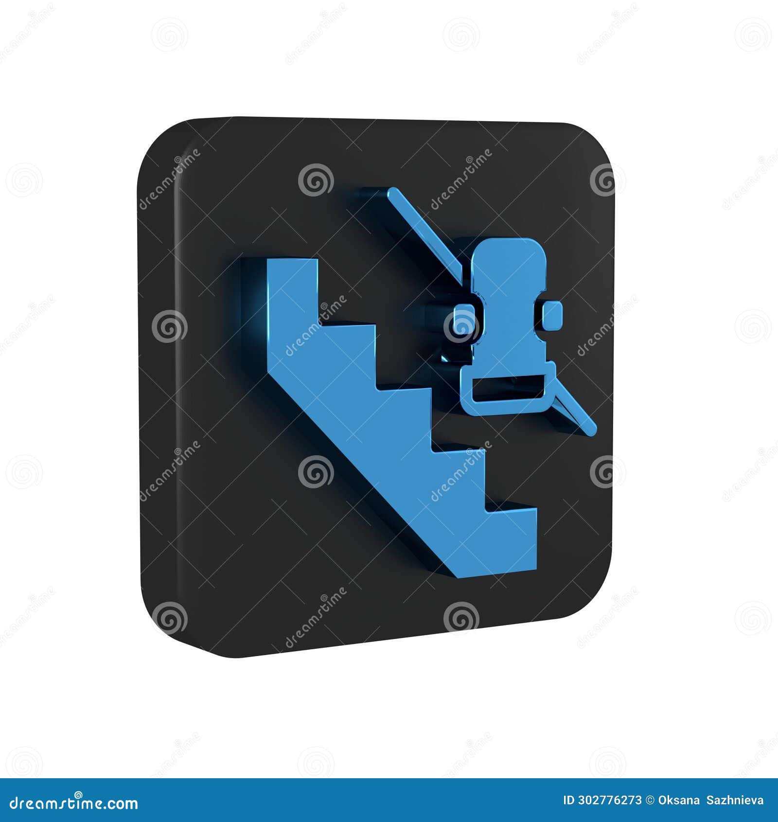 Disabled Lift Flat Line Icon. Vector Outline Illustration Of Wheelchair ...
