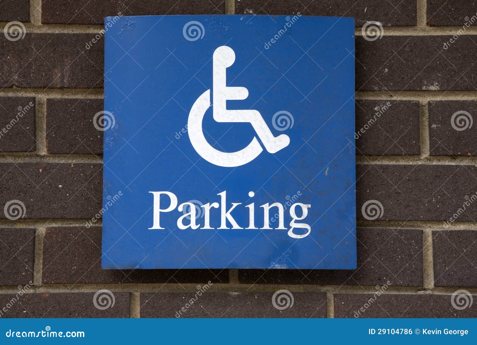 Blue Disabled Parking Sign stock photo. Image of mobility - 29104786