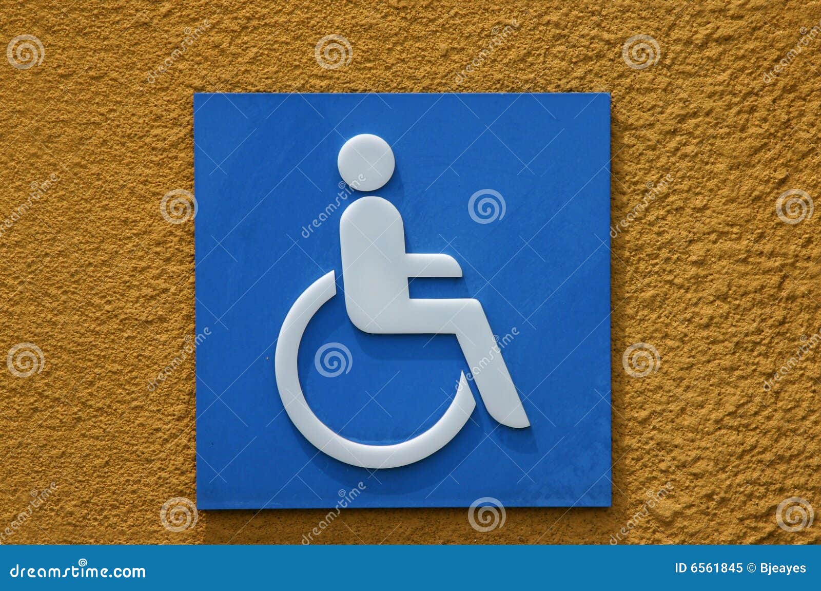 Blue Disabled Sign stock image. Image of symbol, white - 6561845