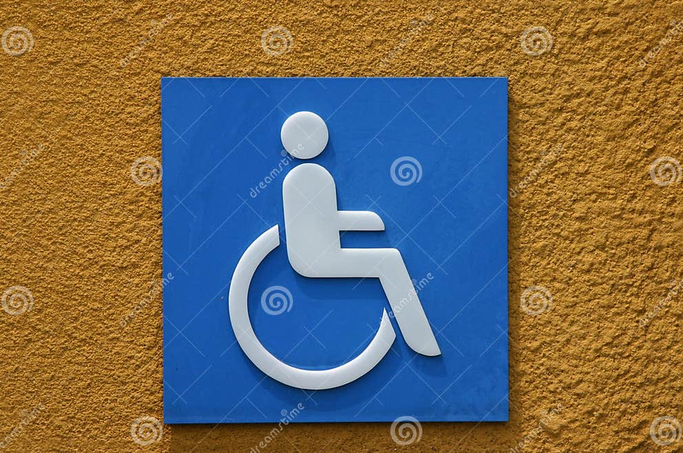 Blue Disabled Sign stock image. Image of symbol, white - 6561845