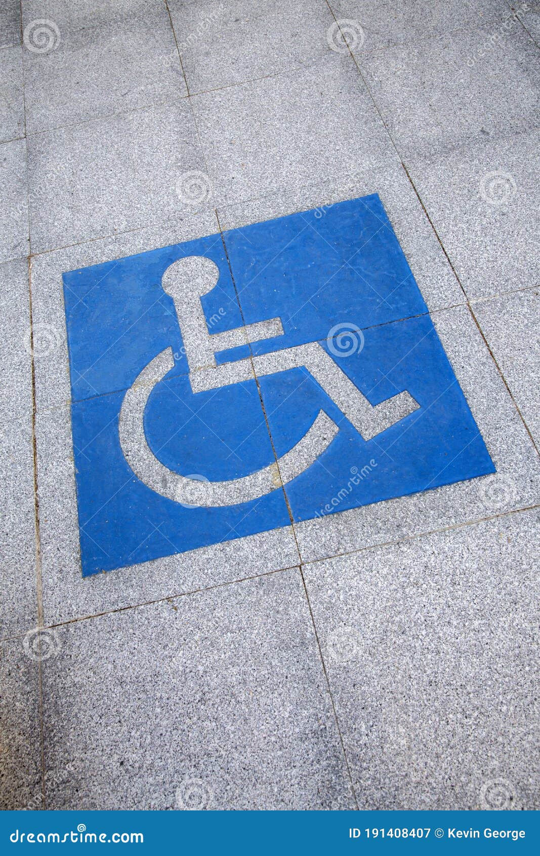 Blue Disabled Symbol stock image. Image of surface, sign - 191408407