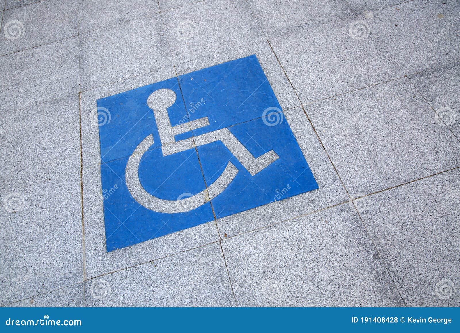 Blue Disabled Symbol stock photo. Image of slant, surface - 191408428