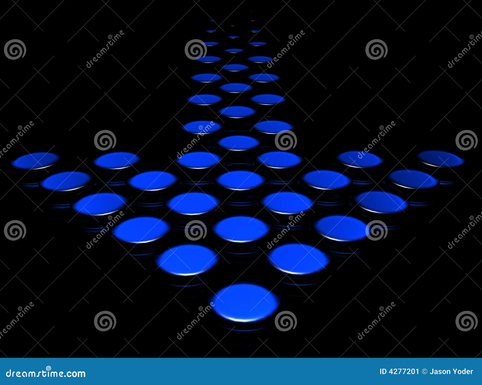 Blue Disc Arrow stock illustration. Illustration of pointer - 4277201