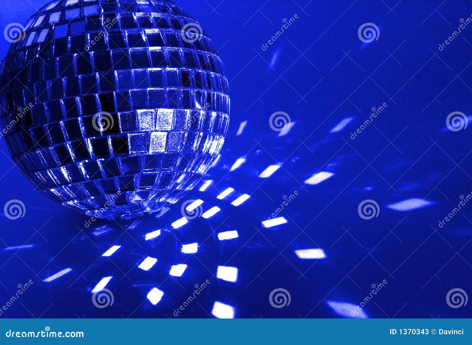 Blue disco ball stock image. Image of club, music, sphere - 1370343