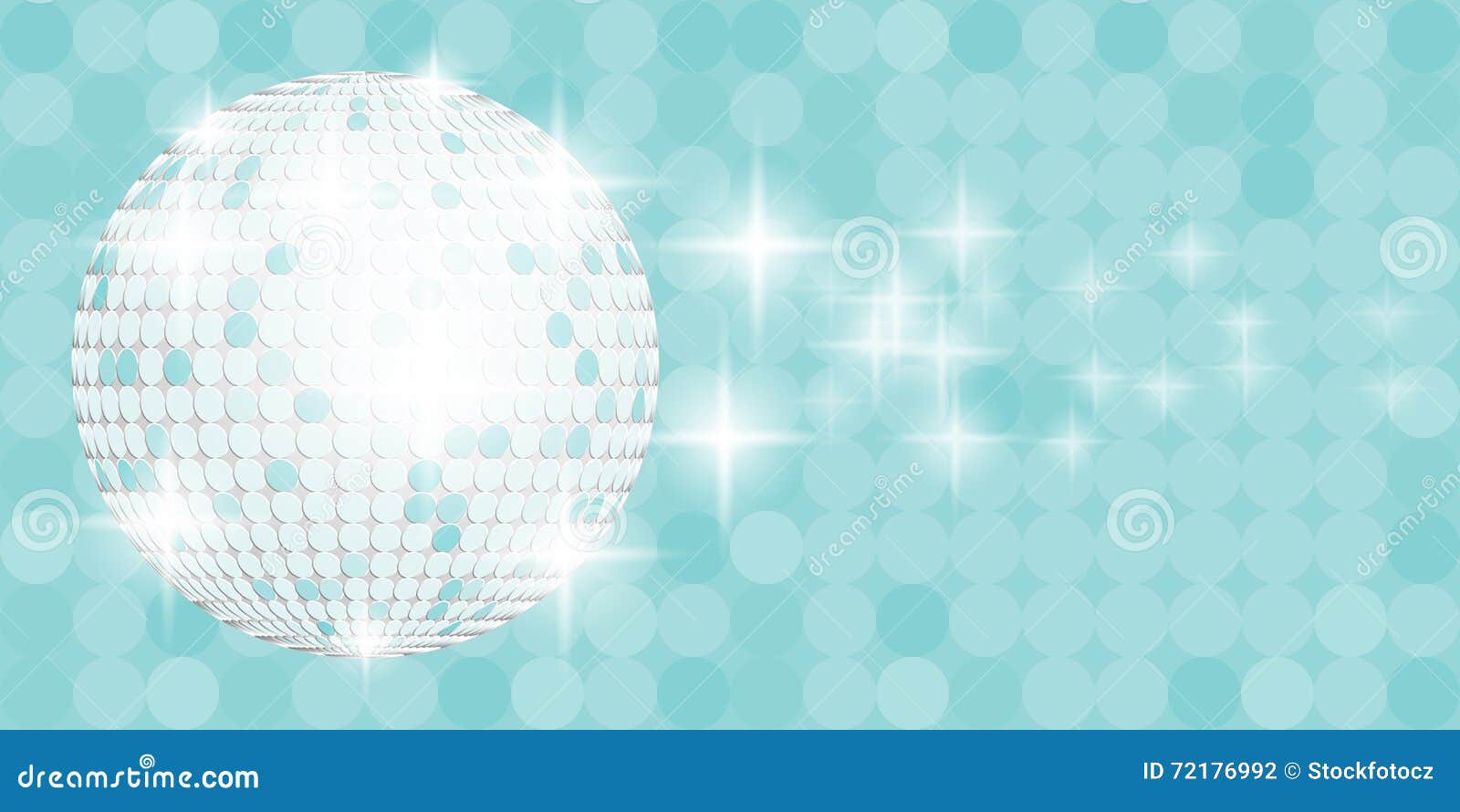 Blue disco ball stock vector. Illustration of motion - 72176992