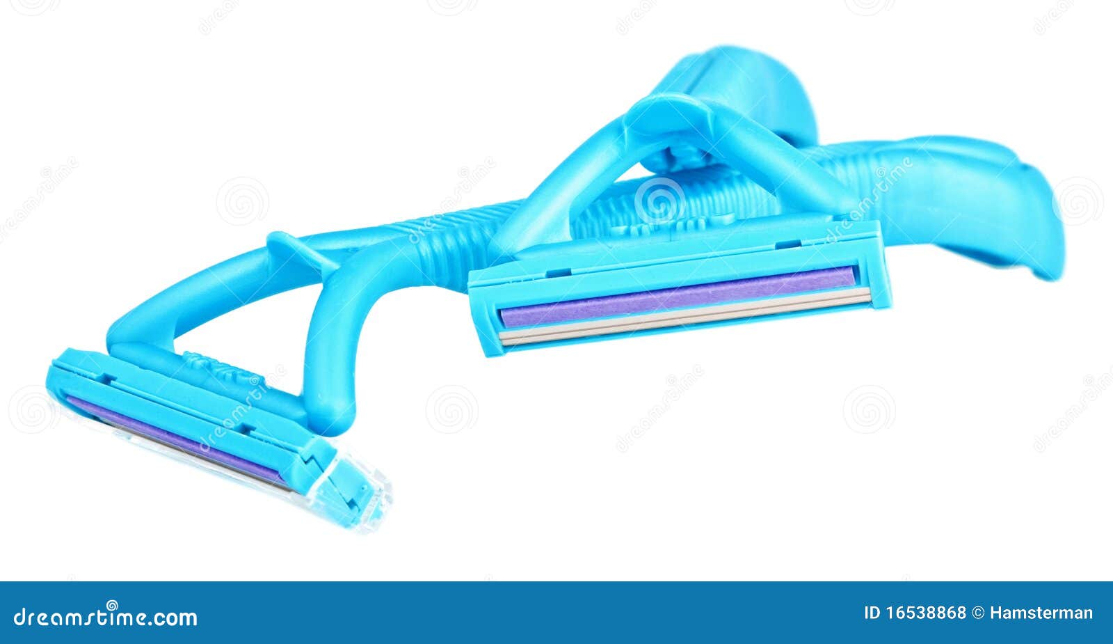 Blue Disposable Safety Razor Stock Photo - Image of close, hygiene ...
