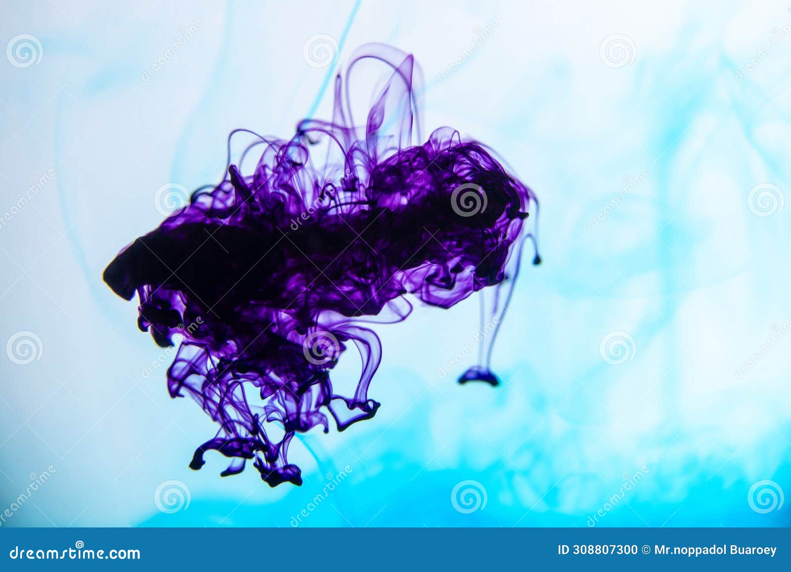 Water Soluble Blue Photograph There are Patterns Created by the Flow of ...