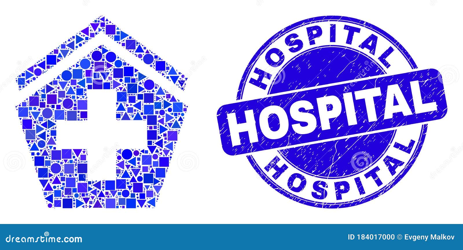 Blue Distress Hospital Stamp Seal and Hospital Mosaic Stock Vector ... Blue Distress Hospital Stamp Seal and Hospital Mosaic Stock Vector ...