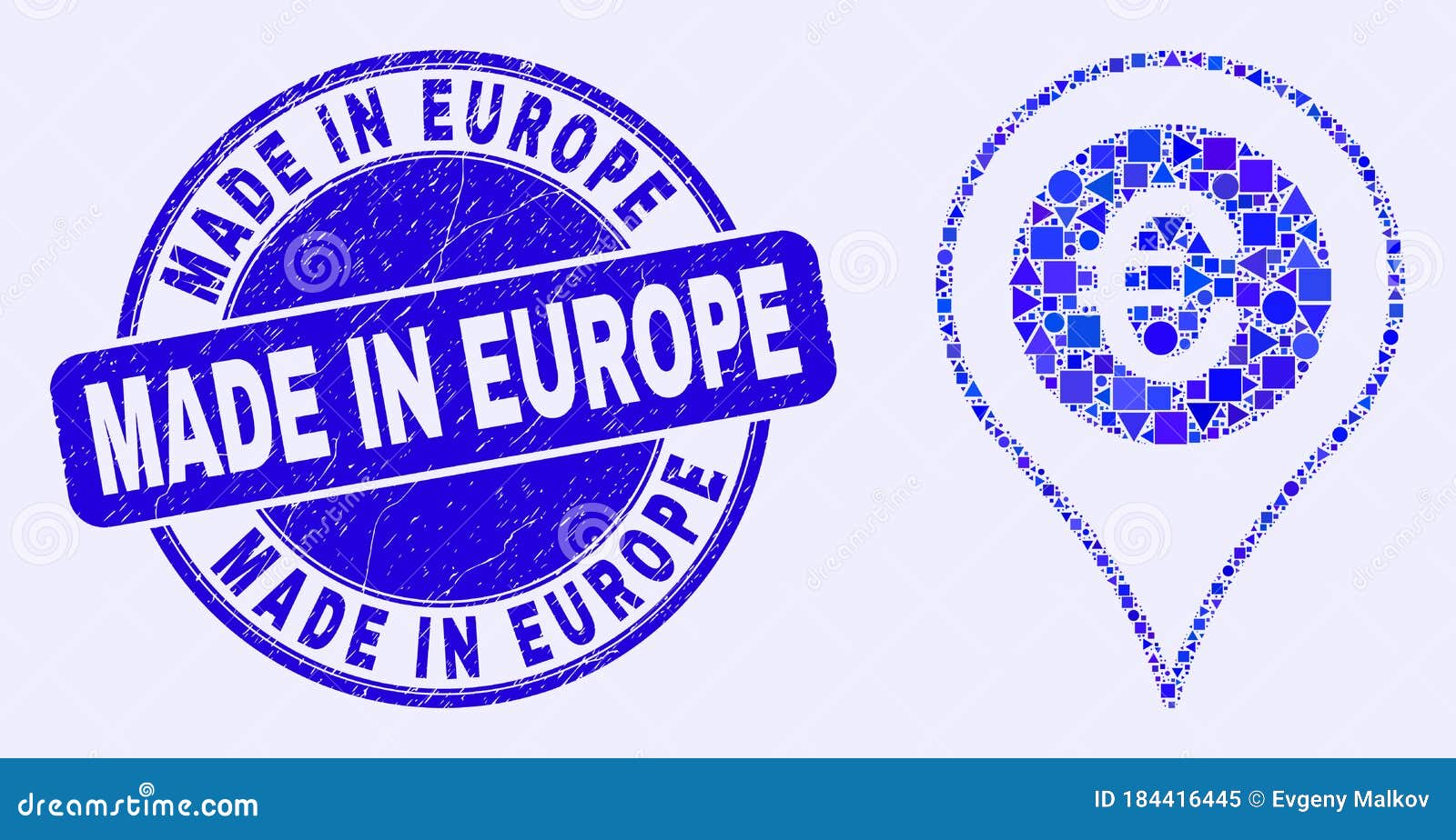 Blue Distress Made in Europe Stamp and Euro Map Marker Mosaic Stock ... Blue Distress Made in Europe Stamp and Euro Map Marker Mosaic Stock ...