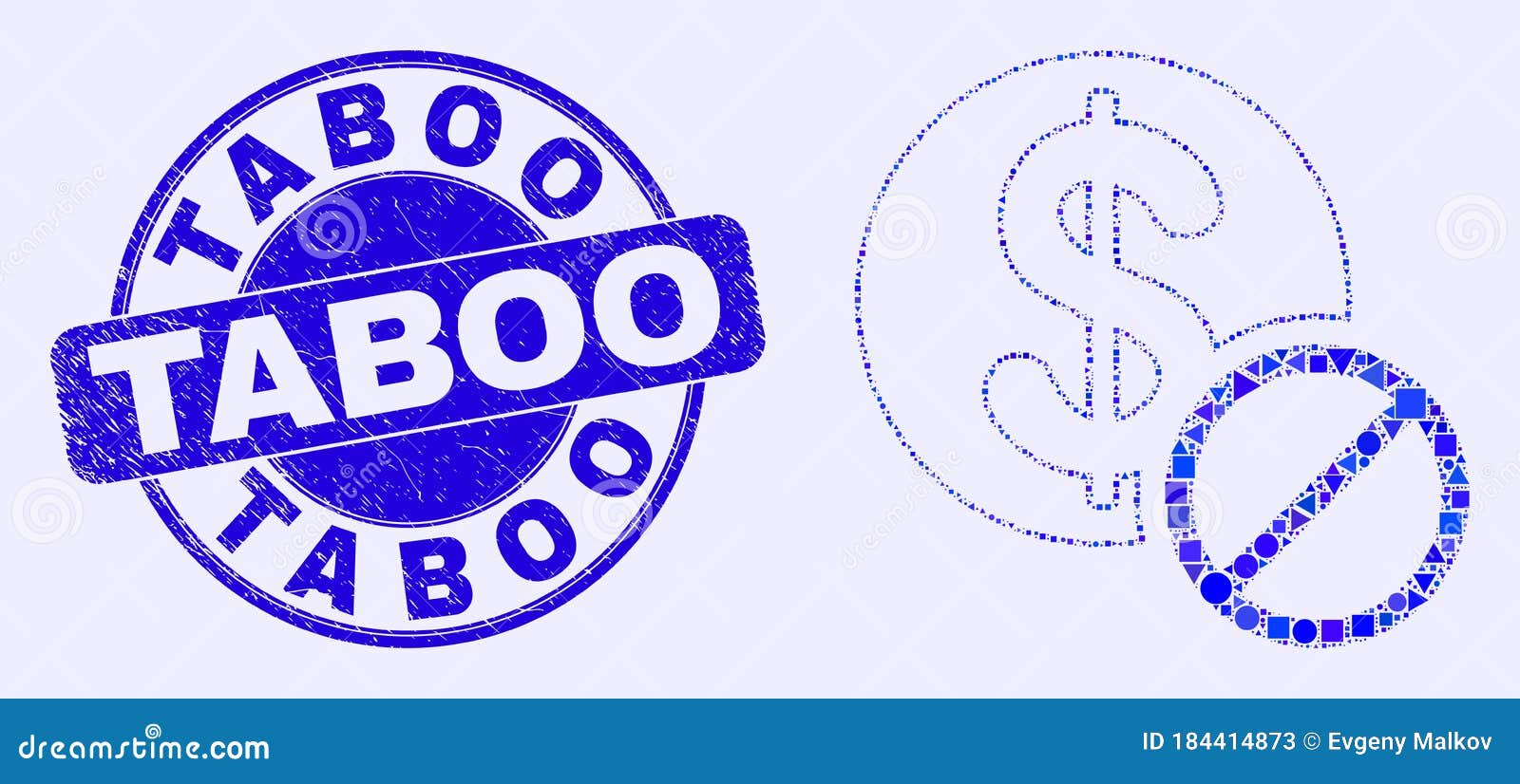Blue Distress Taboo Stamp Seal and Forbidden Dollar Mosaic Stock Vector ... Blue Distress Taboo Stamp Seal and Forbidden Dollar Mosaic Stock Vector ...