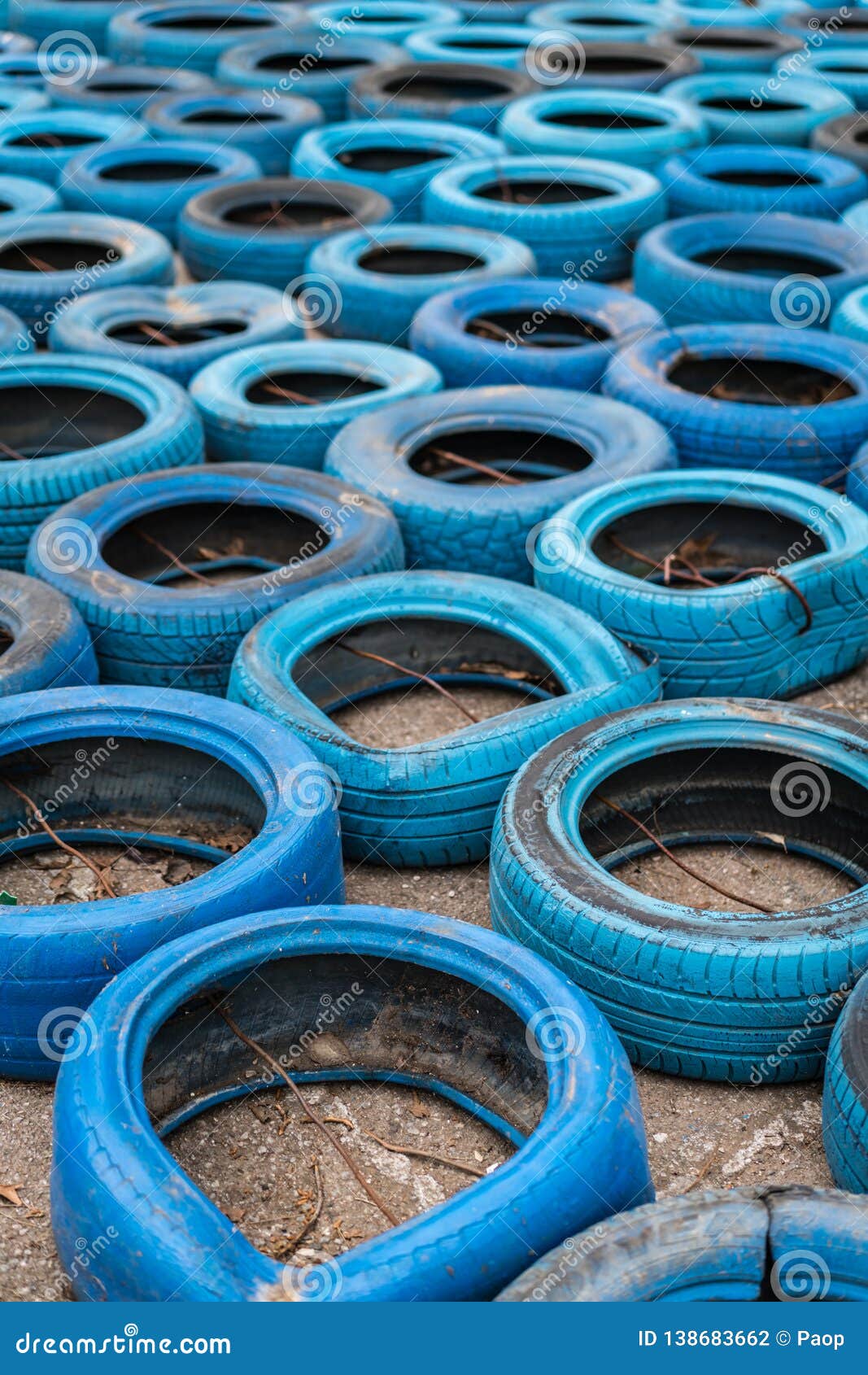 Blue Disused and Discarded Tires Editorial Photography - Image of ...