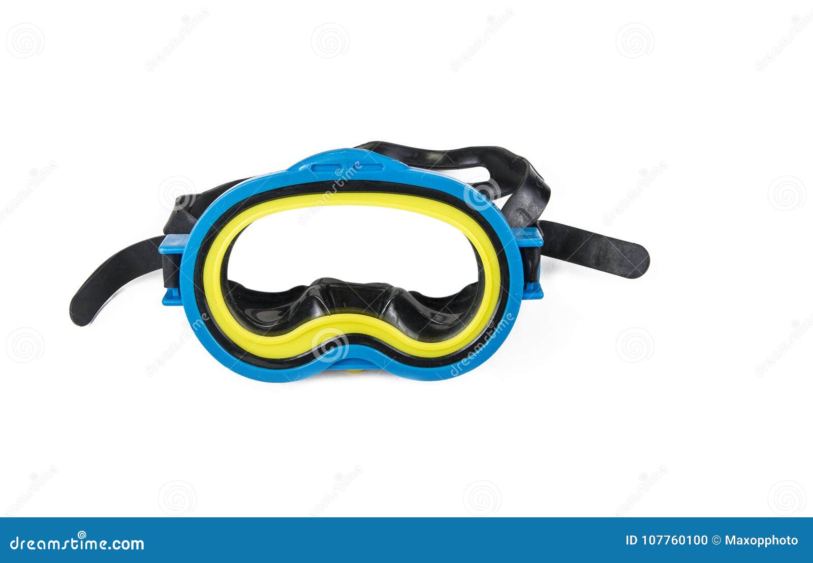 Blue Diving Google on the White Background. Stock Photo - Image of ...