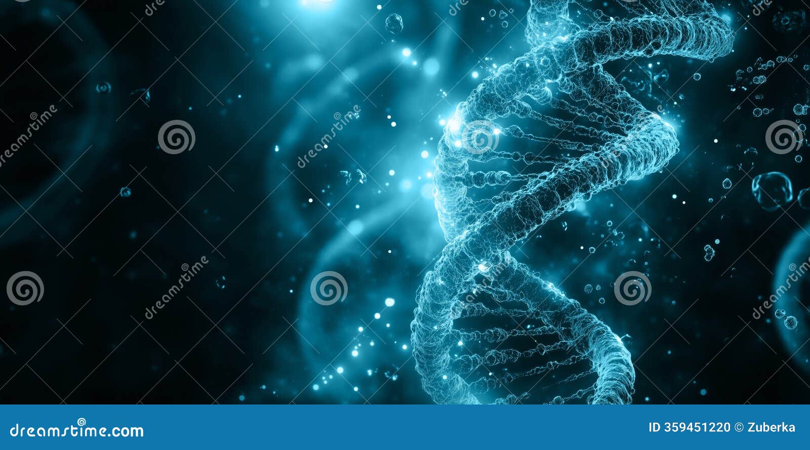 Blue Dna Background stock illustration. Illustration of research ...