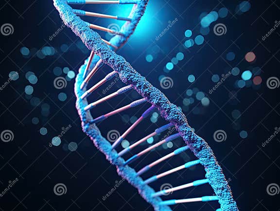 Blue dna gene structure stock illustration. Illustration of genetic ...