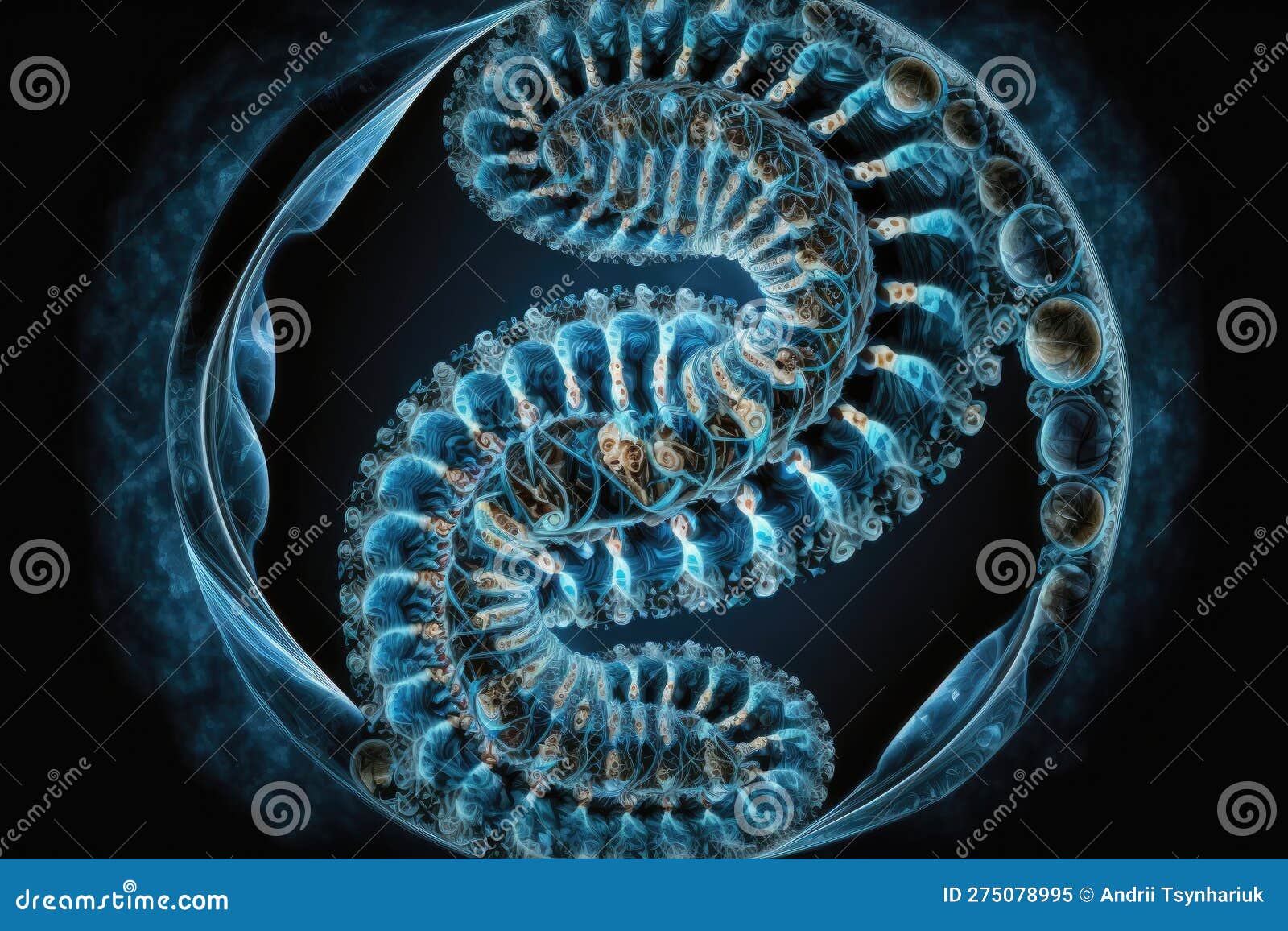 Blue DNA Helices Under a Microscope, DNA Research in the Future ...