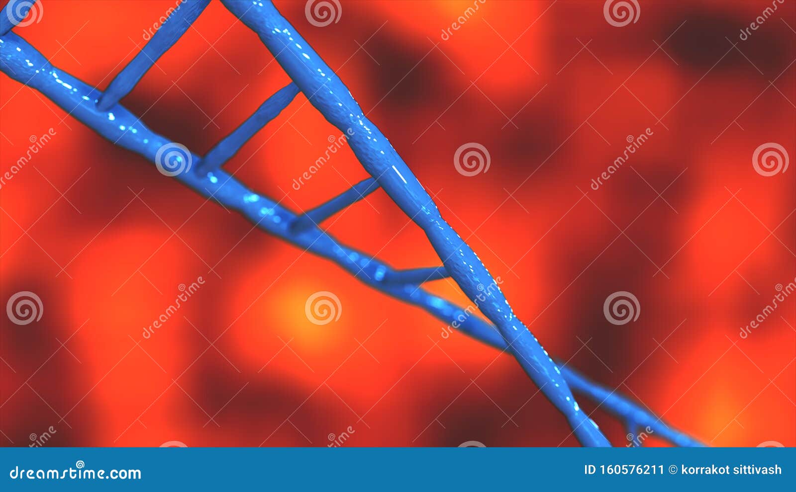 Blue DNA Molecules Abstract Technology Science Concept of Biochemistry ...