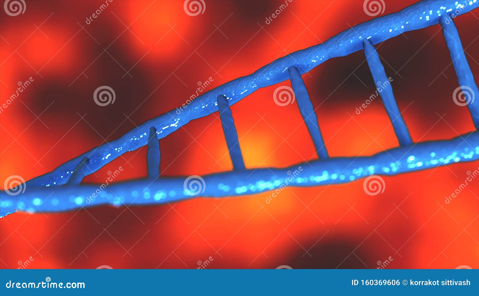 Blue DNA Molecules Abstract Technology Science Concept of Biochemistry ...