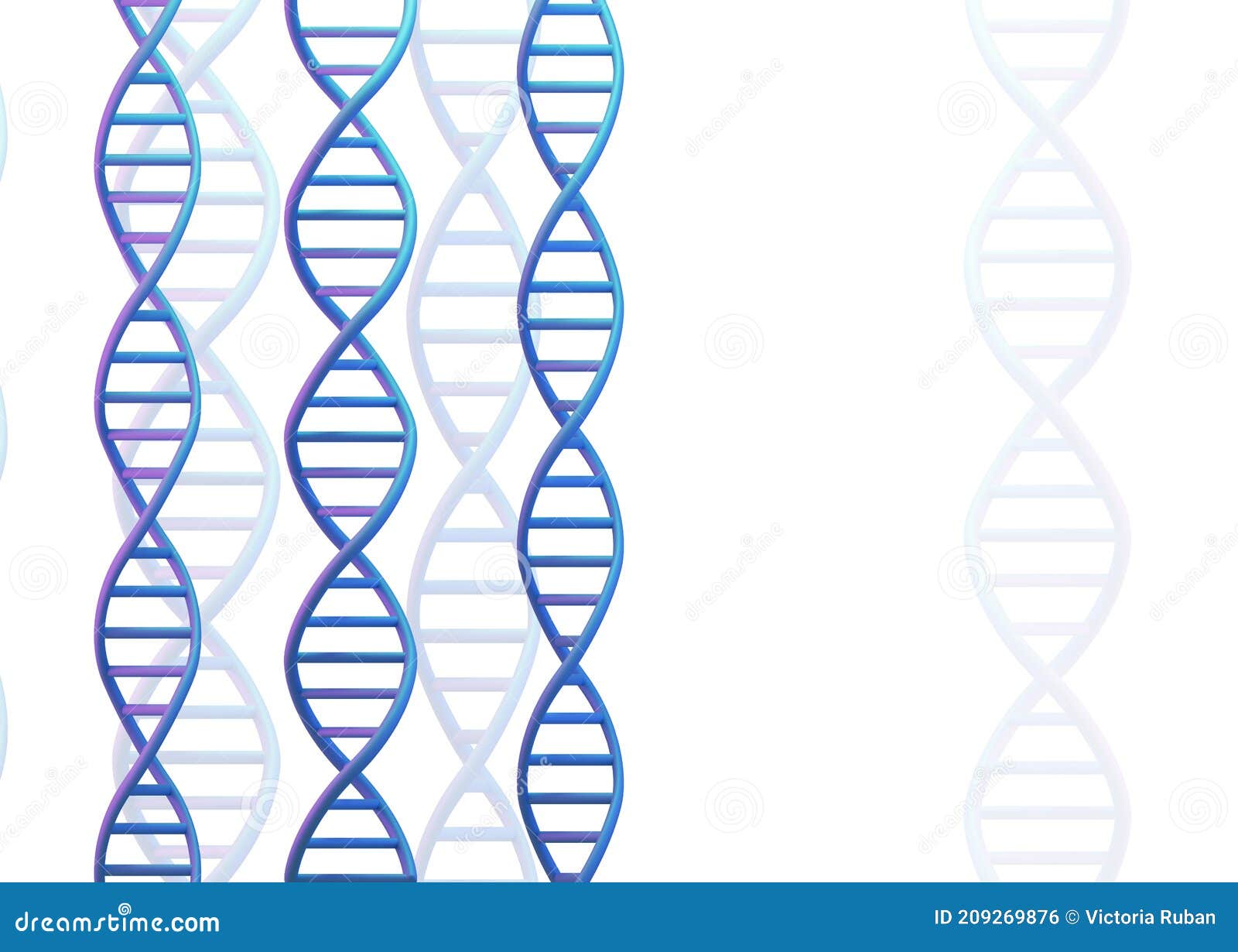 Blue DNA Molecules Structures on White. Science and Technology Stock ...