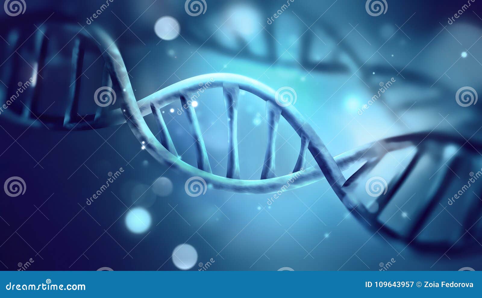 Blue DNA strand stock illustration. Illustration of pharmaceutical ...