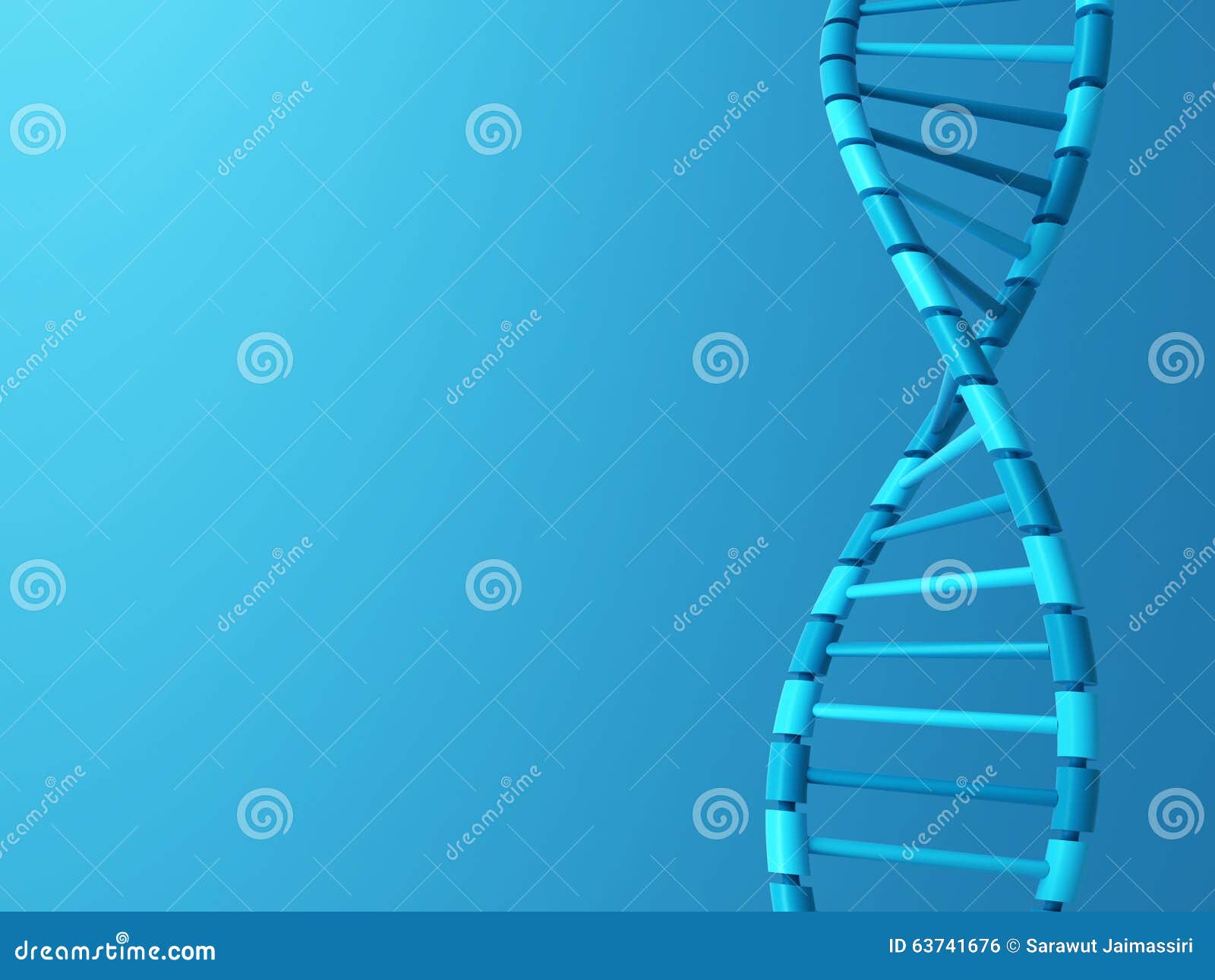 Blue Dna Structure with Space on Gradient Background. Stock ...