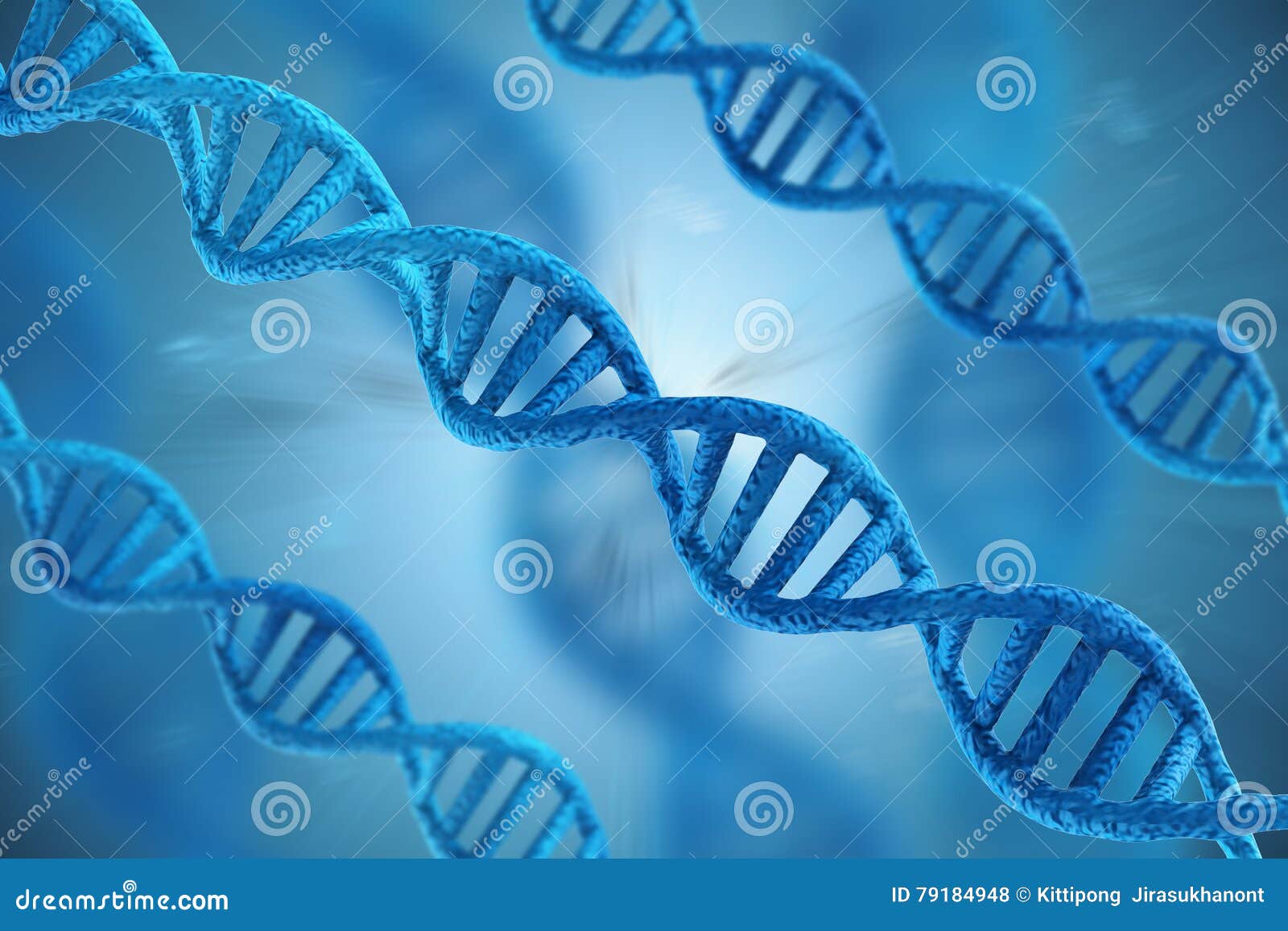 Blue Dna Structures on Blue Background Stock Illustration ...