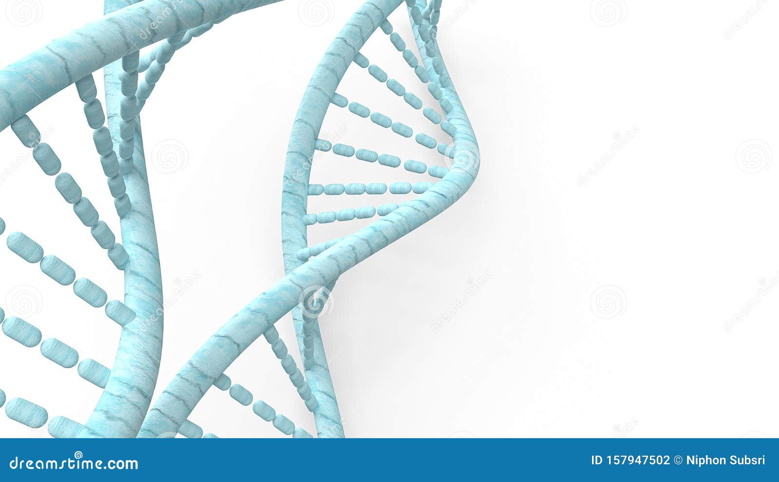 Blue DNA in White Background for Medical Concept 3d Rendering Stock ...