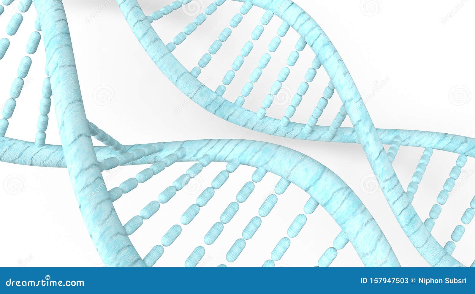 Blue DNA in White Background for Medical Concept 3d Rendering Stock ...