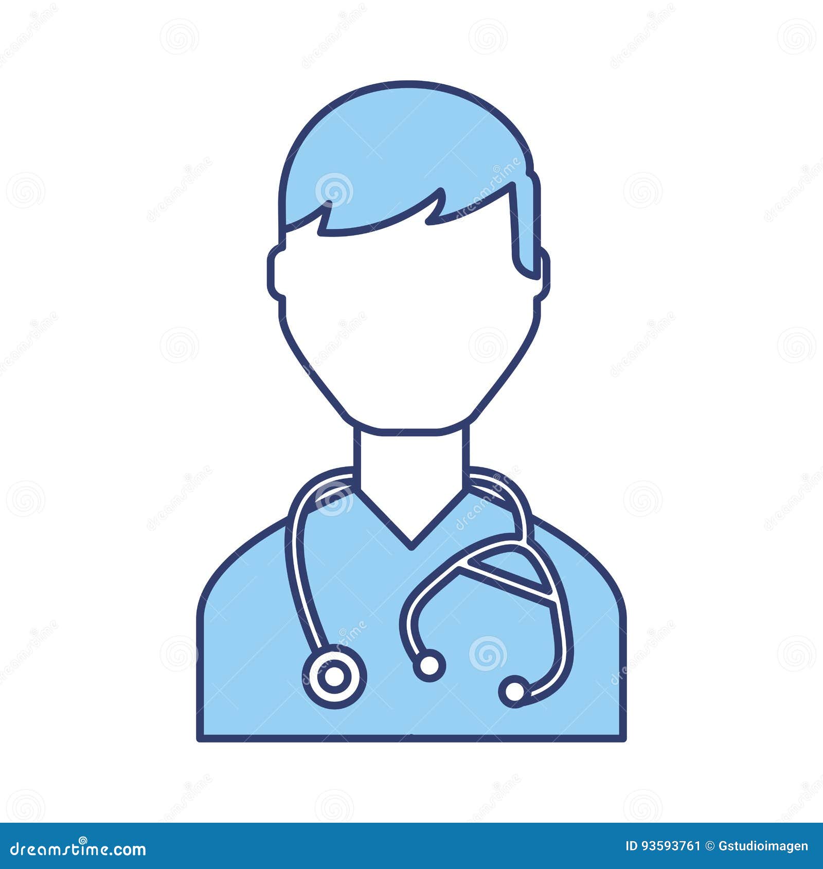 Blue Doctor Character Cartoon Stock Vector - Illustration of patient ...
