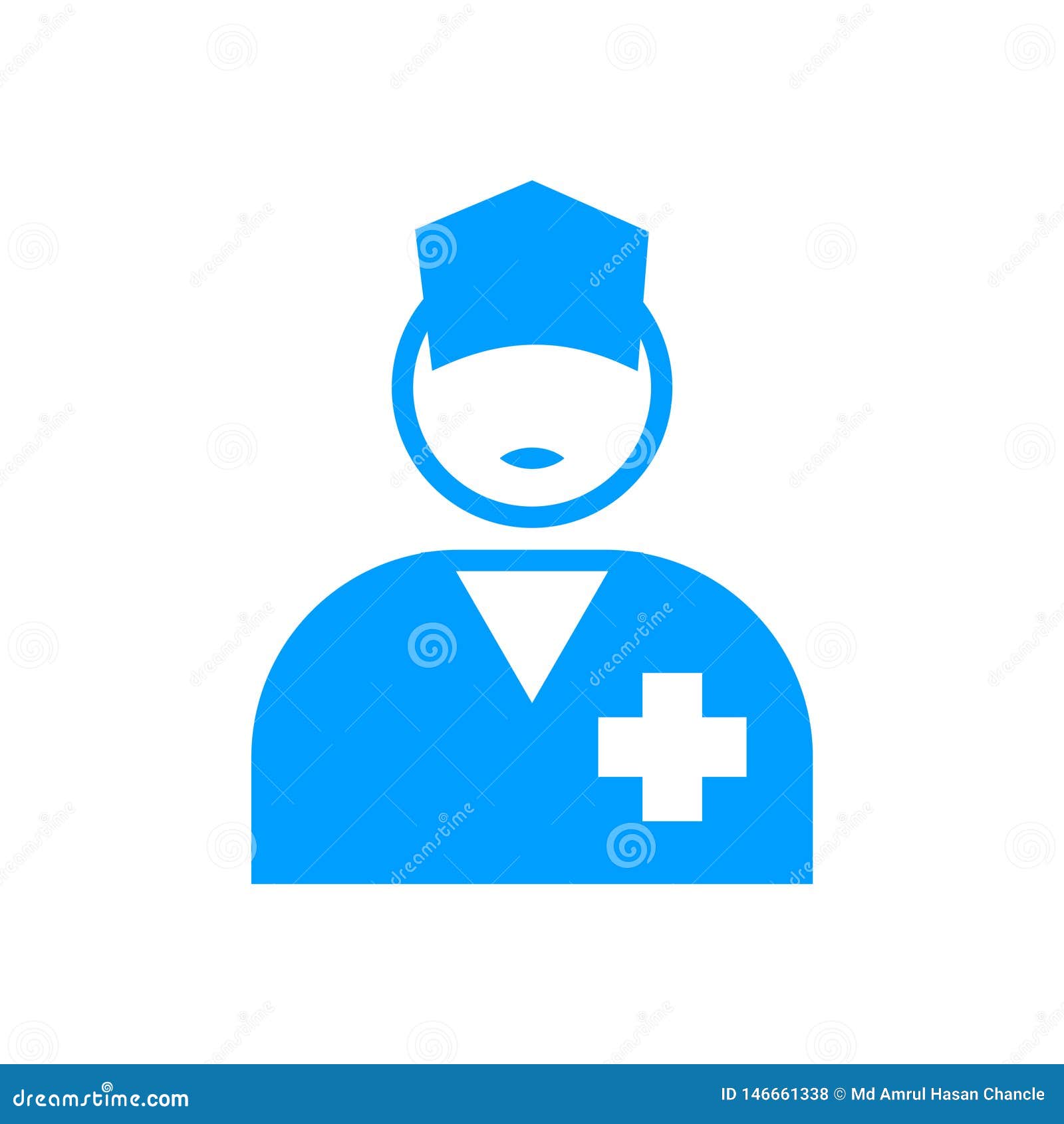 Blue stock illustration. Illustration of doctor, simple - 146661338