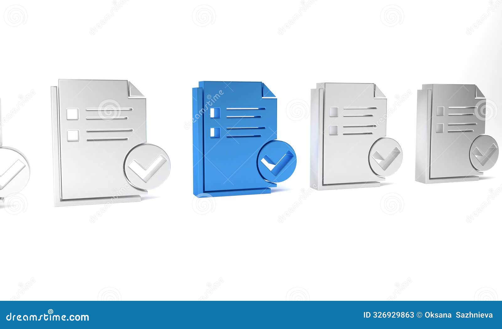 Blue Document Folder Icon Isolated On White Background. Accounting ...
