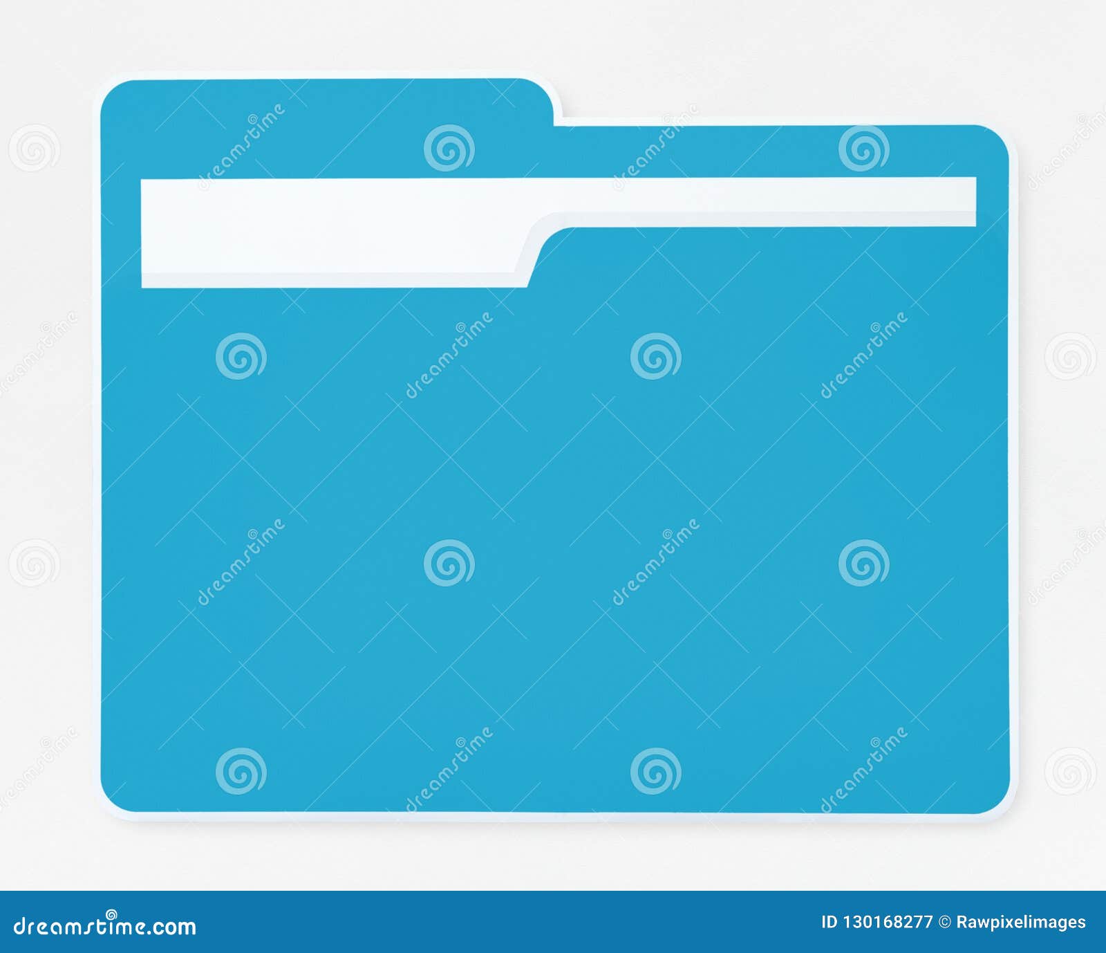 Blue Document Folder Icon Isolated Stock Illustration - Illustration of ...