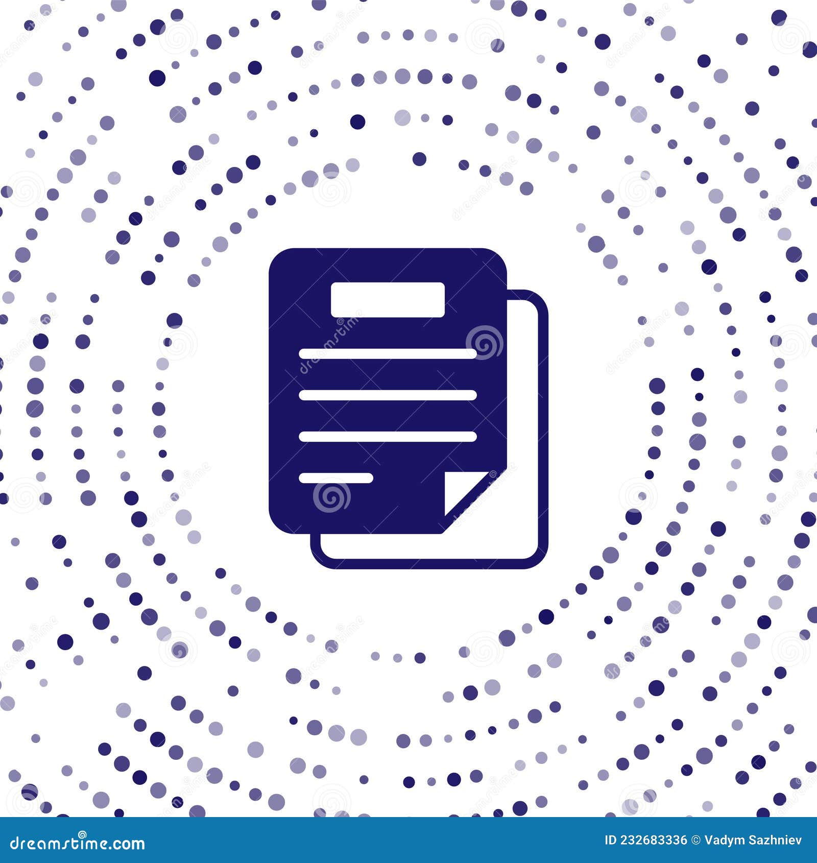 Blue Document Folder Icon Isolated Seamless Pattern On Yellow ...