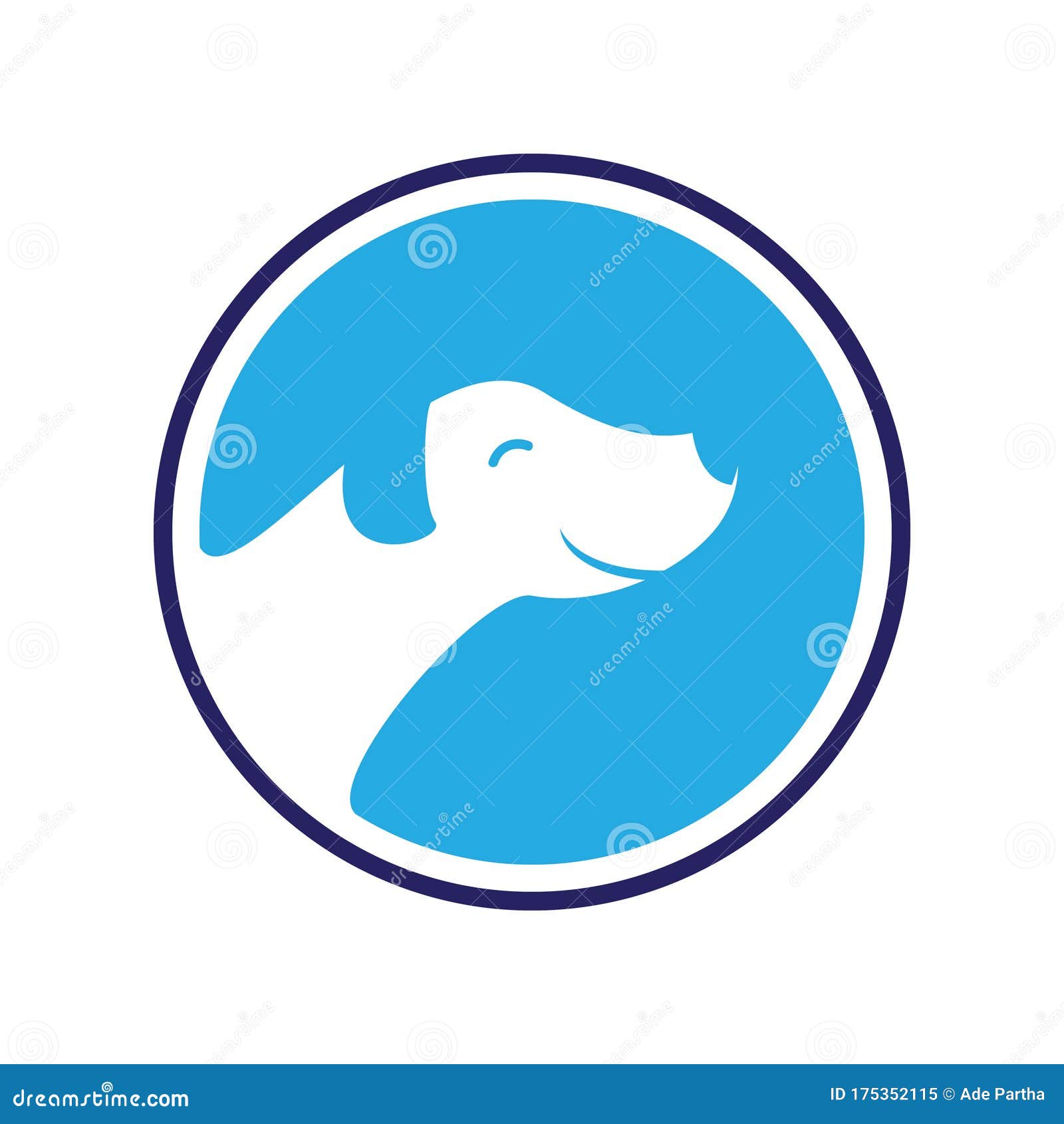 Blue Dog Logo stock vector. Illustration of element - 175352115