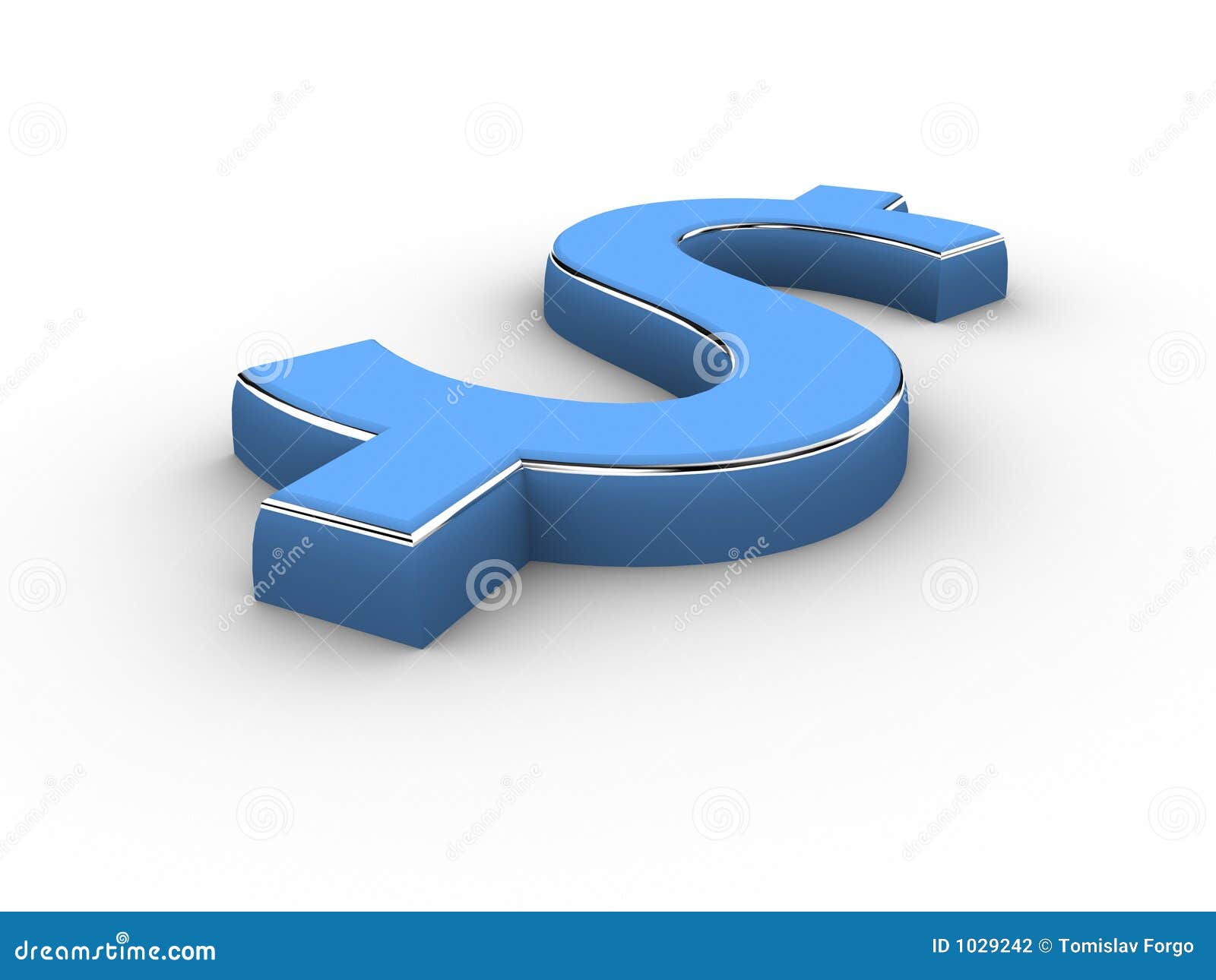 Blue dollar stock illustration. Illustration of dollar - 1029242