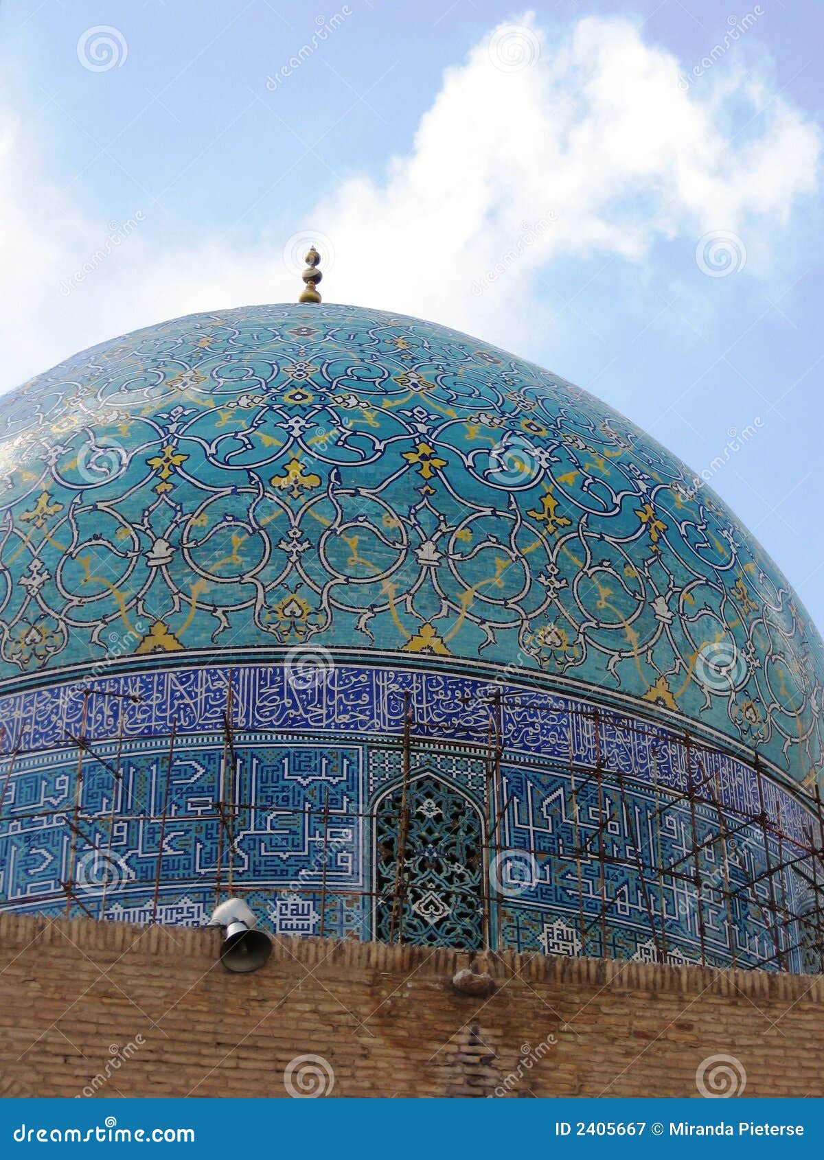 Blue dome in Isfahan stock image. Image of east, iran - 2405667