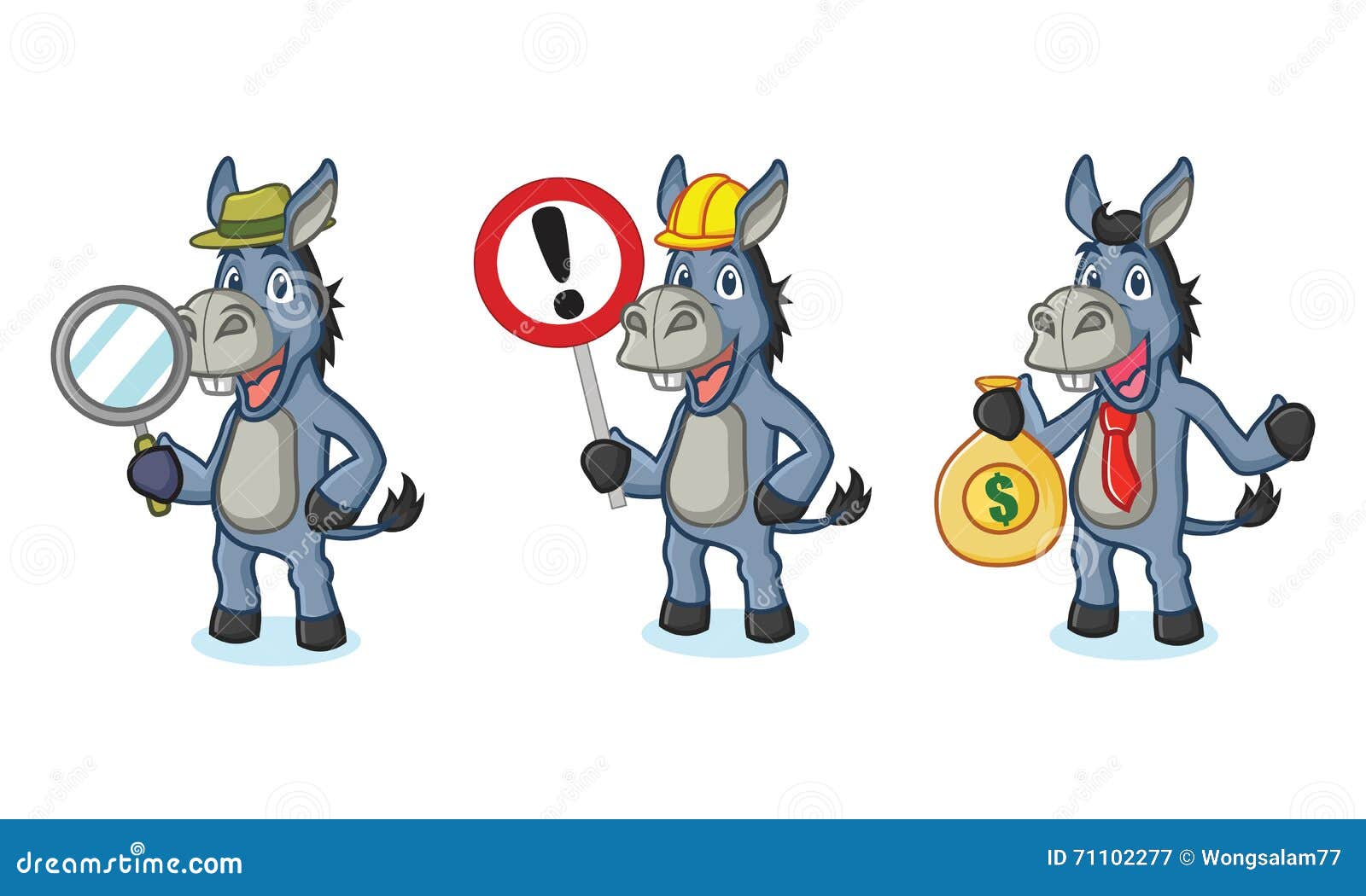Blue Donkey Kick Silhouette Logo Icon Design Illustration Template ...