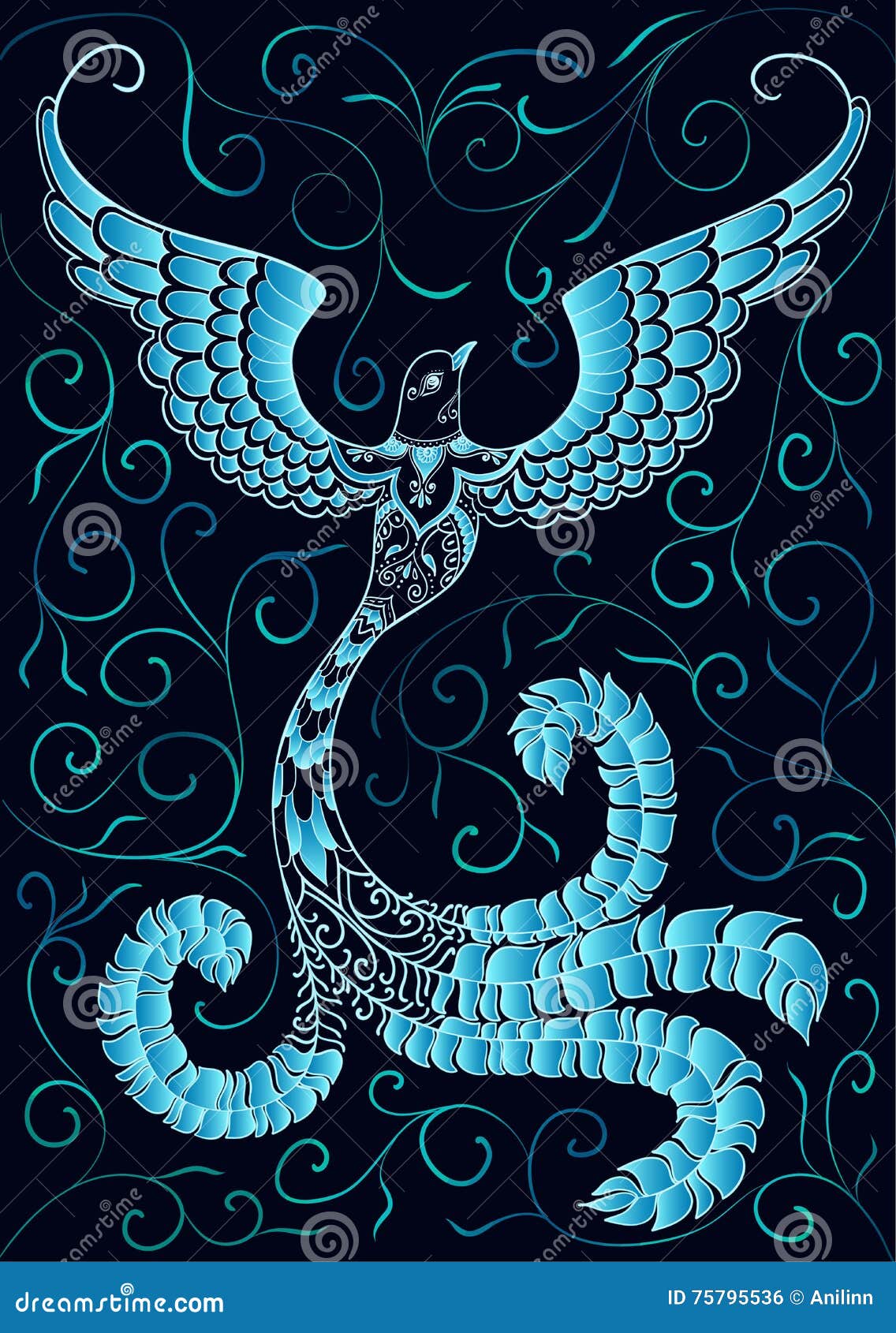 Blue Doodle Card Welcome Back To School Vector Illustration ...