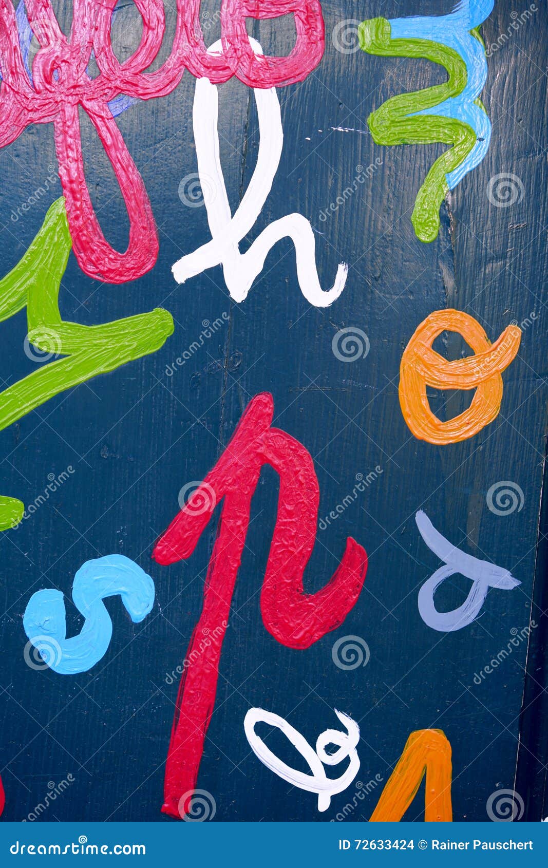 Blue door with character stock photo. Image of letters - 72633424