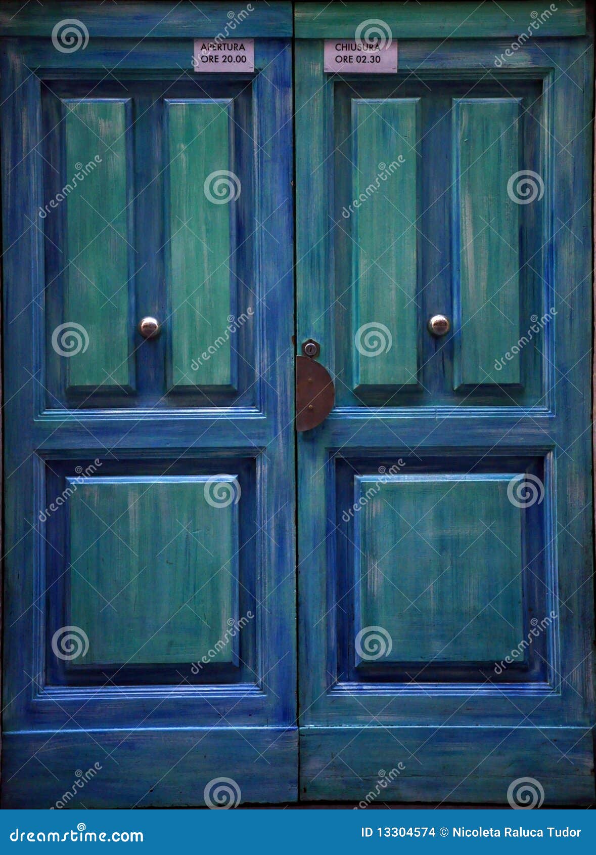 Blue door in Italy stock photo. Image of estate, interior - 13304574