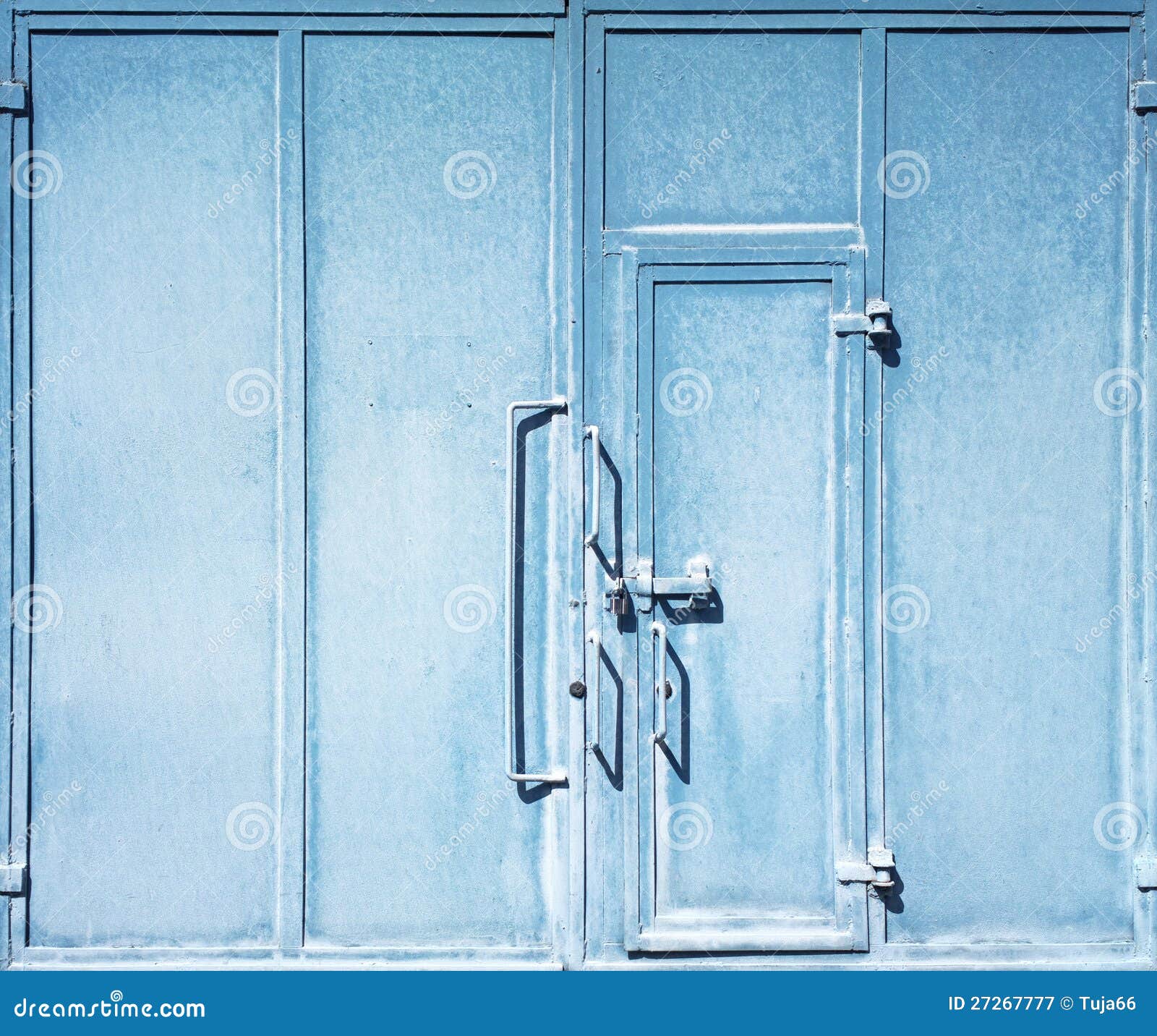 Blue doors stock image. Image of steel, architecture - 27267777