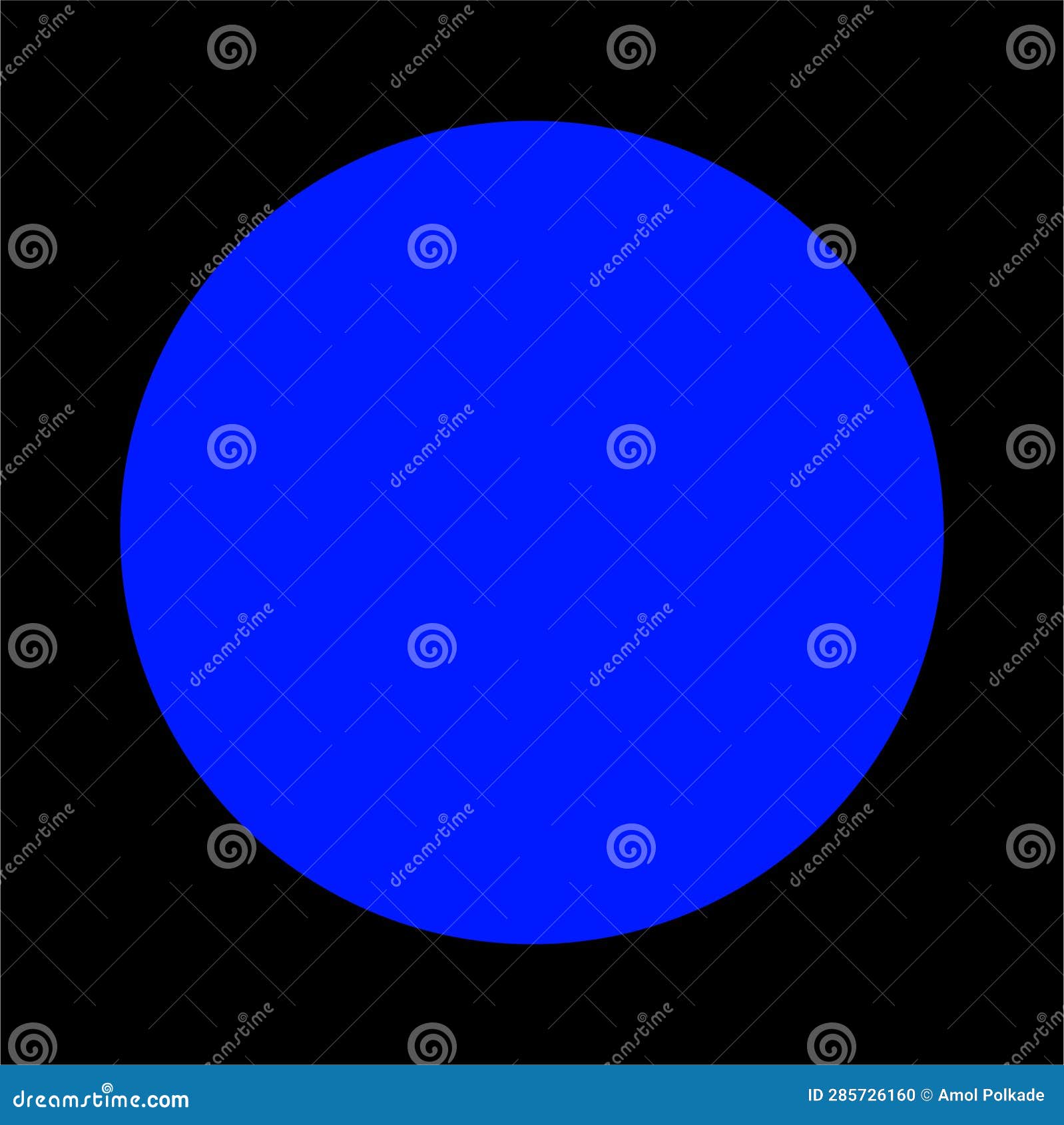 Blue Dot on Black Background. Isolated Blue Dot Stock Vector ...