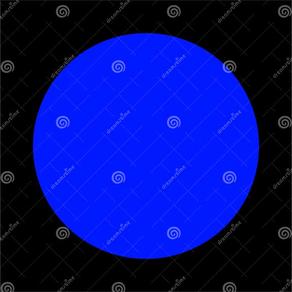Blue Dot on Black Background. Isolated Blue Dot Stock Vector ...